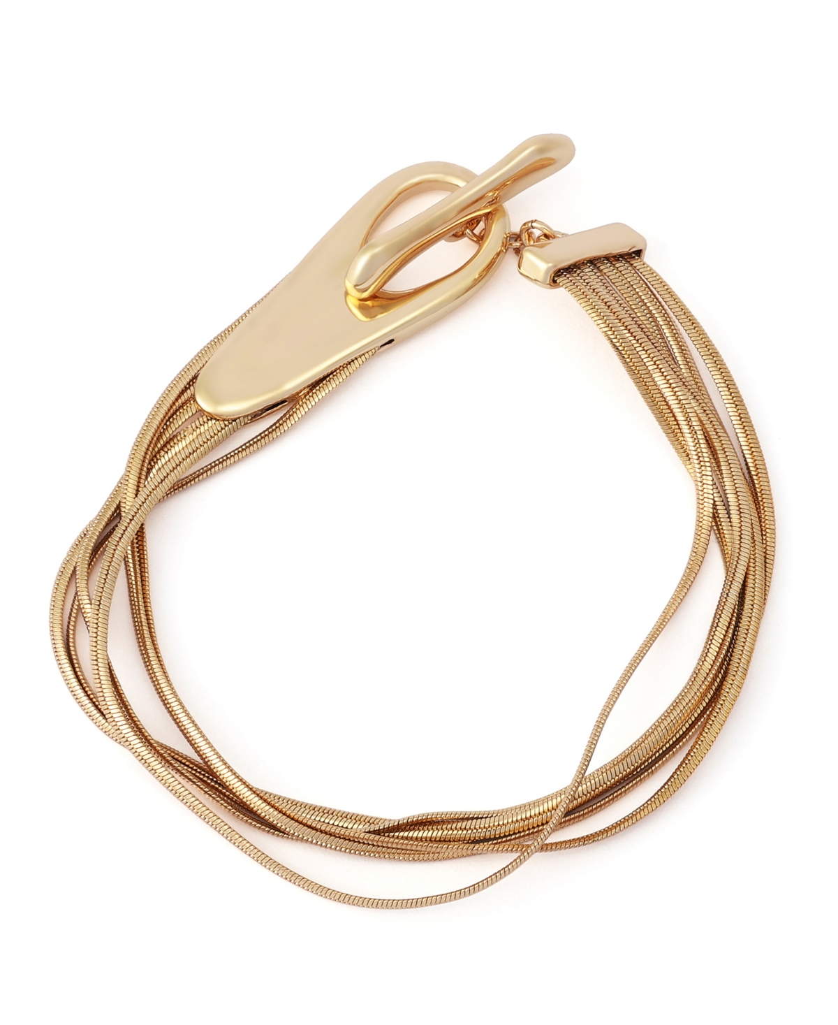 Click here for Robert Lee Morris Soho Gold Fringe Chain Toggle Br... prices