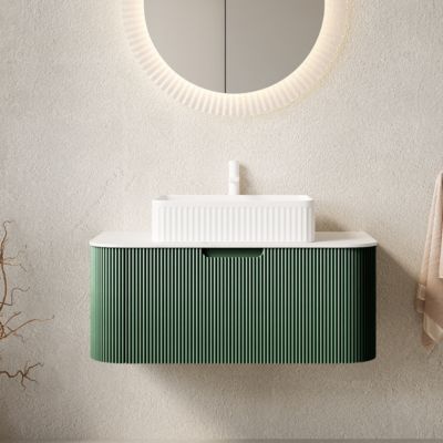 Click here for Sillysis Light Green Wall Mounted Bathroom Vanity... prices