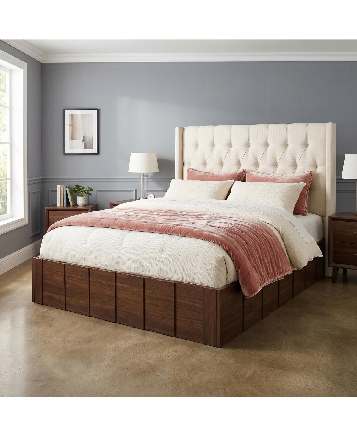 Click here for homfan All Size Platform Bed Frame with Wood Slats... prices