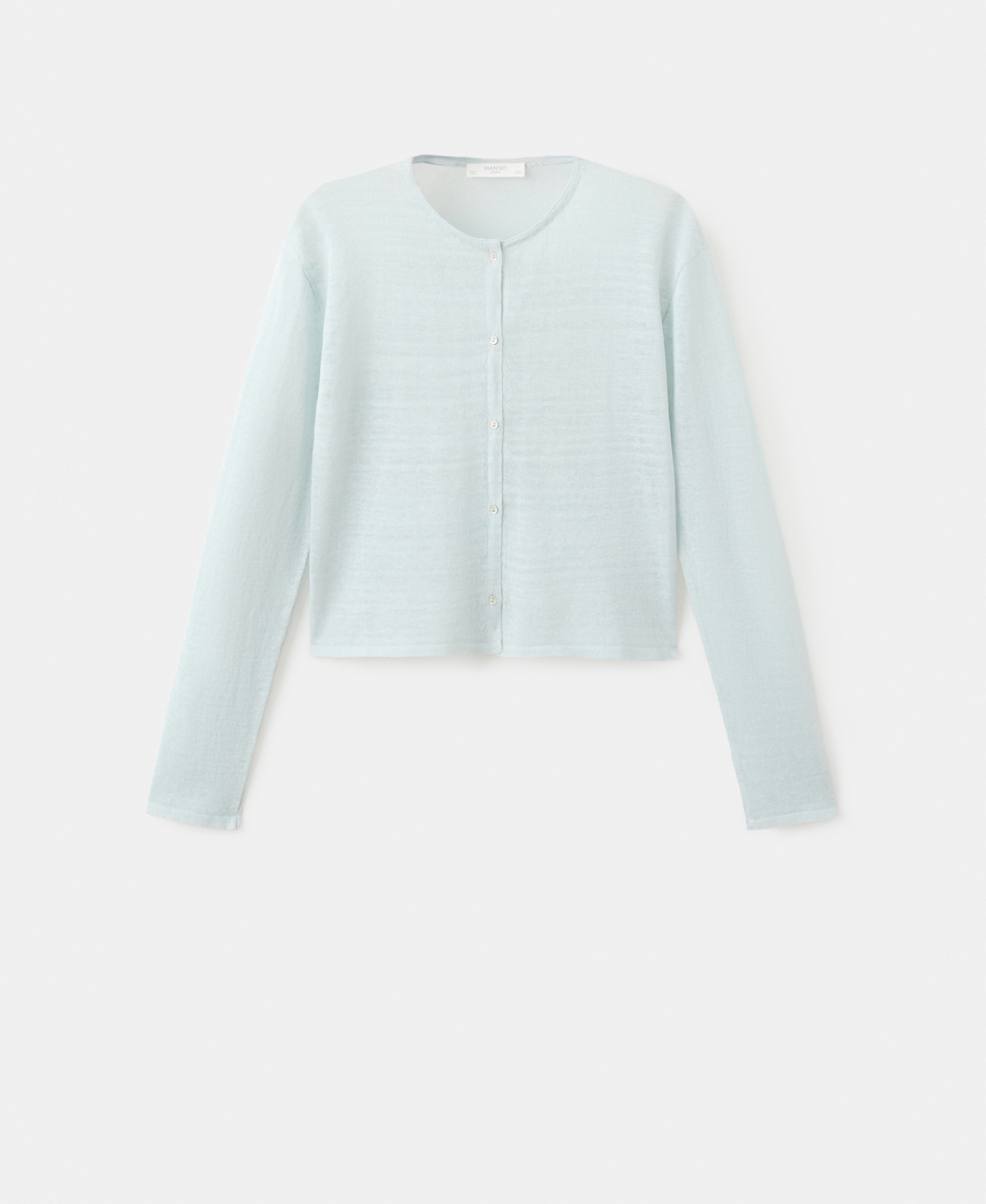 Click here for Mango Womens Fine-Knit Linen Cardigan Sweater - Bl... prices