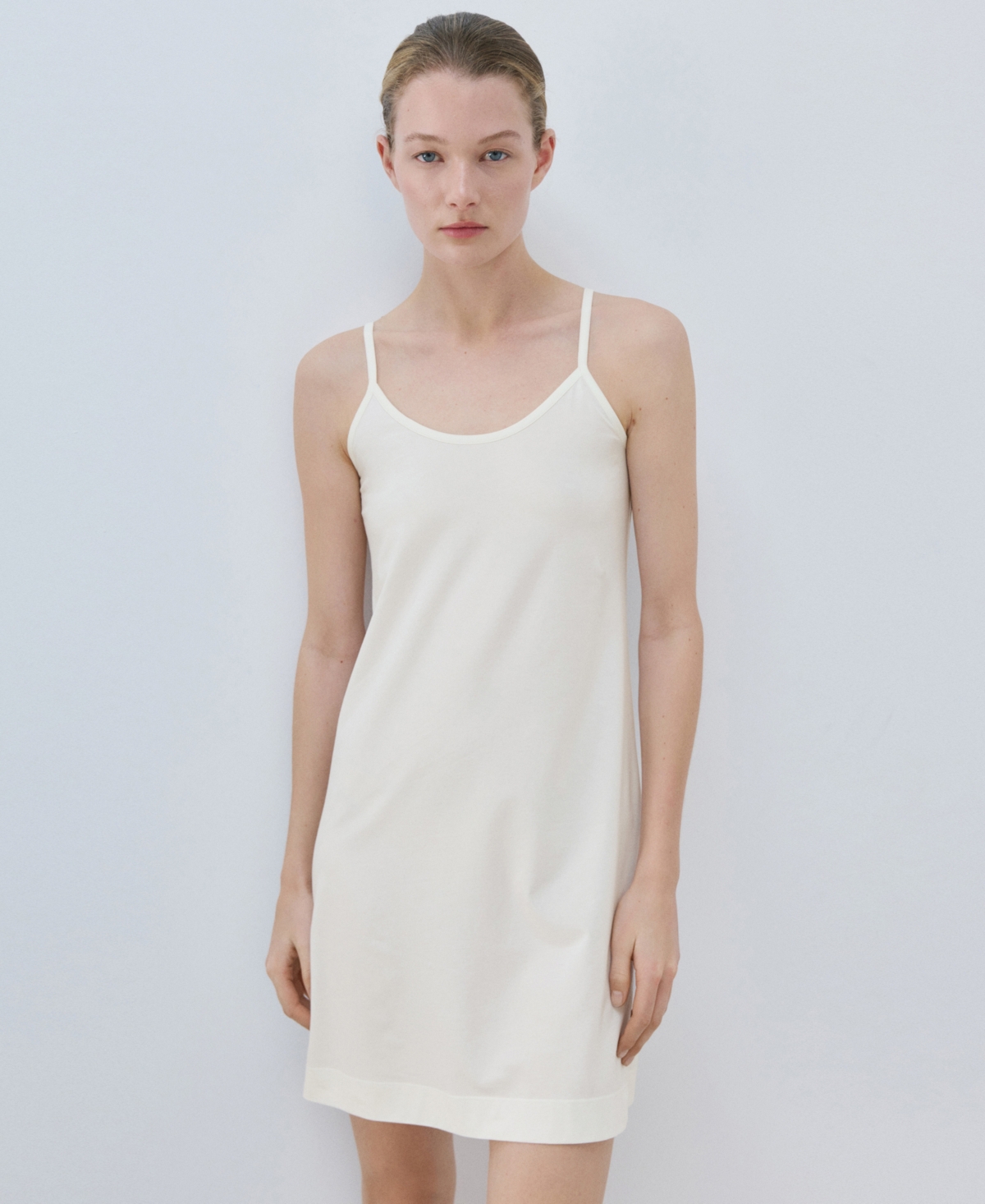Click here for Mango Womens Lightweight Cotton Nightgown - Ivory... prices