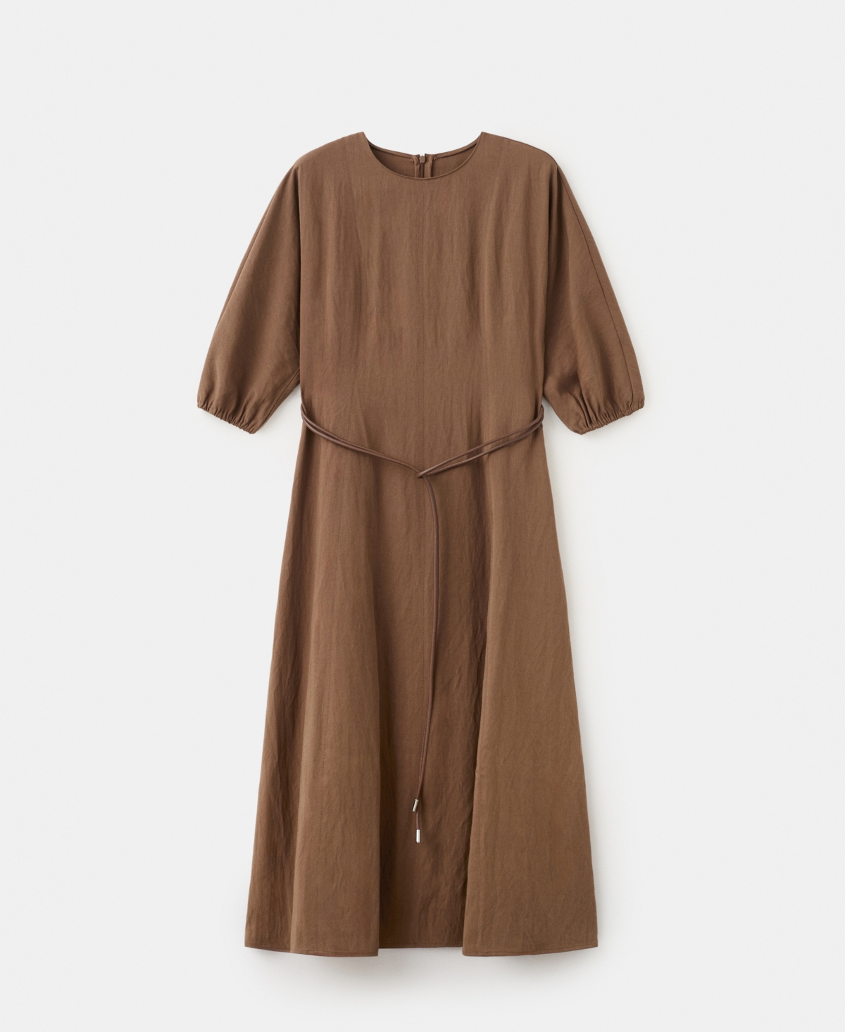 Click here for Mango Womens Belt Lyocell Dress - Brown prices