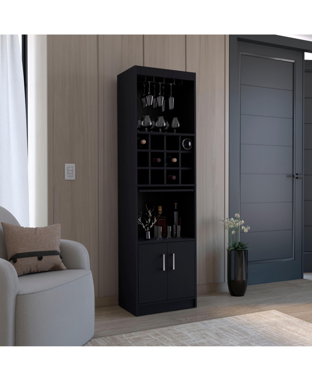 Click here for Flynama 5-Tier Wine Bar Cabinet with 12 Bottle Cub... prices