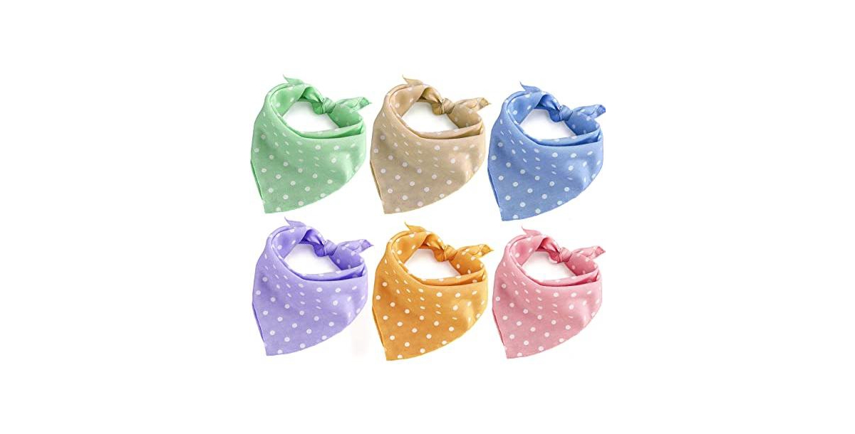 Click here for Aronkl Polka Dots Dog Bandanas Soft Cotton Adjusta... prices