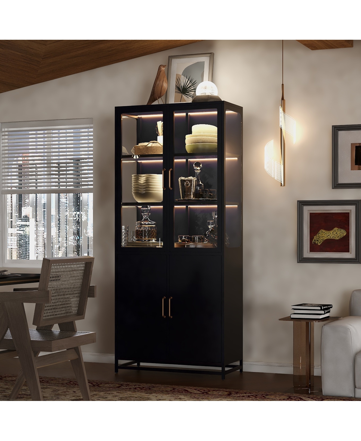 Click here for Streamdale Furniture 76.75 Inch Tall Glass Display... prices