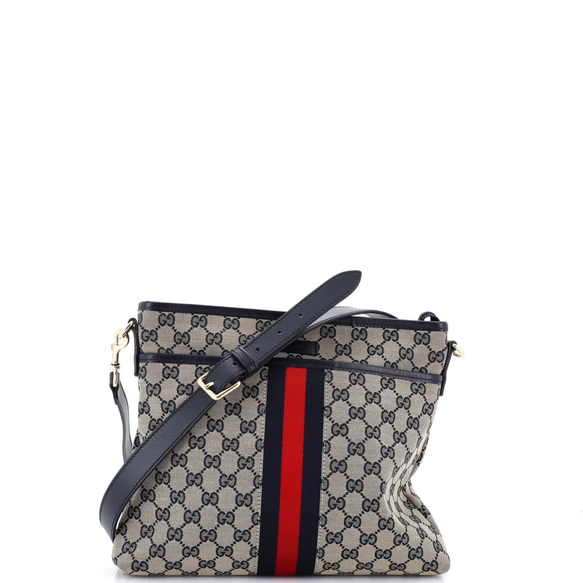 Click here for Pre-Owned Gucci Small Front Pocket Web Messenger G... prices