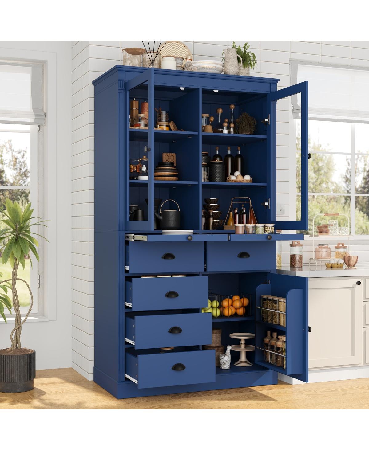 Click here for Streamdale Furniture Vintage 72H Kitchen Pantry wi... prices