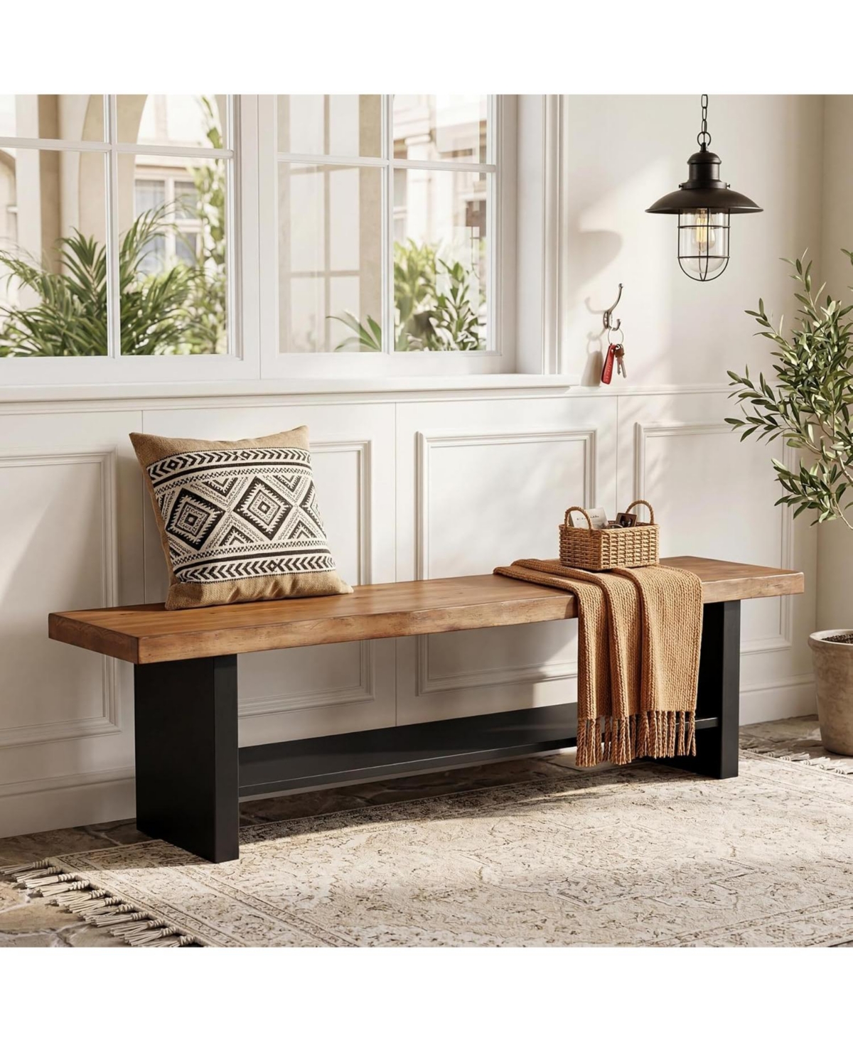 Click here for Tribesigns 55 Solid Wood Bench with Shoe Storage... prices