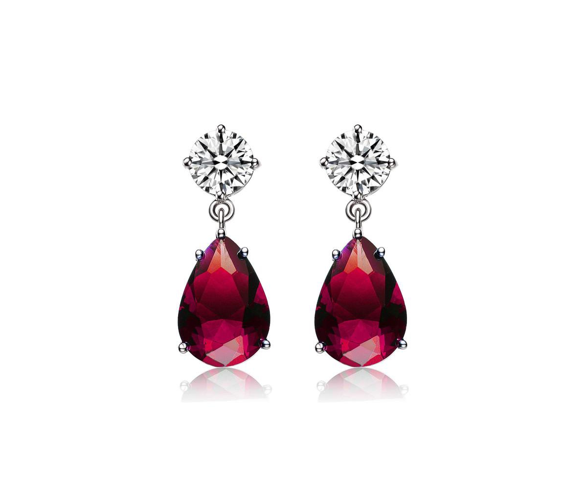 Click here for Sterling Silver Clear Cubic Zirconia Dangling Earr... prices