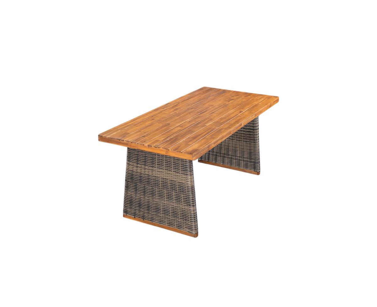 Click here for sumyeg Outdoor Acacia Wood Dining Table with Wicke... prices