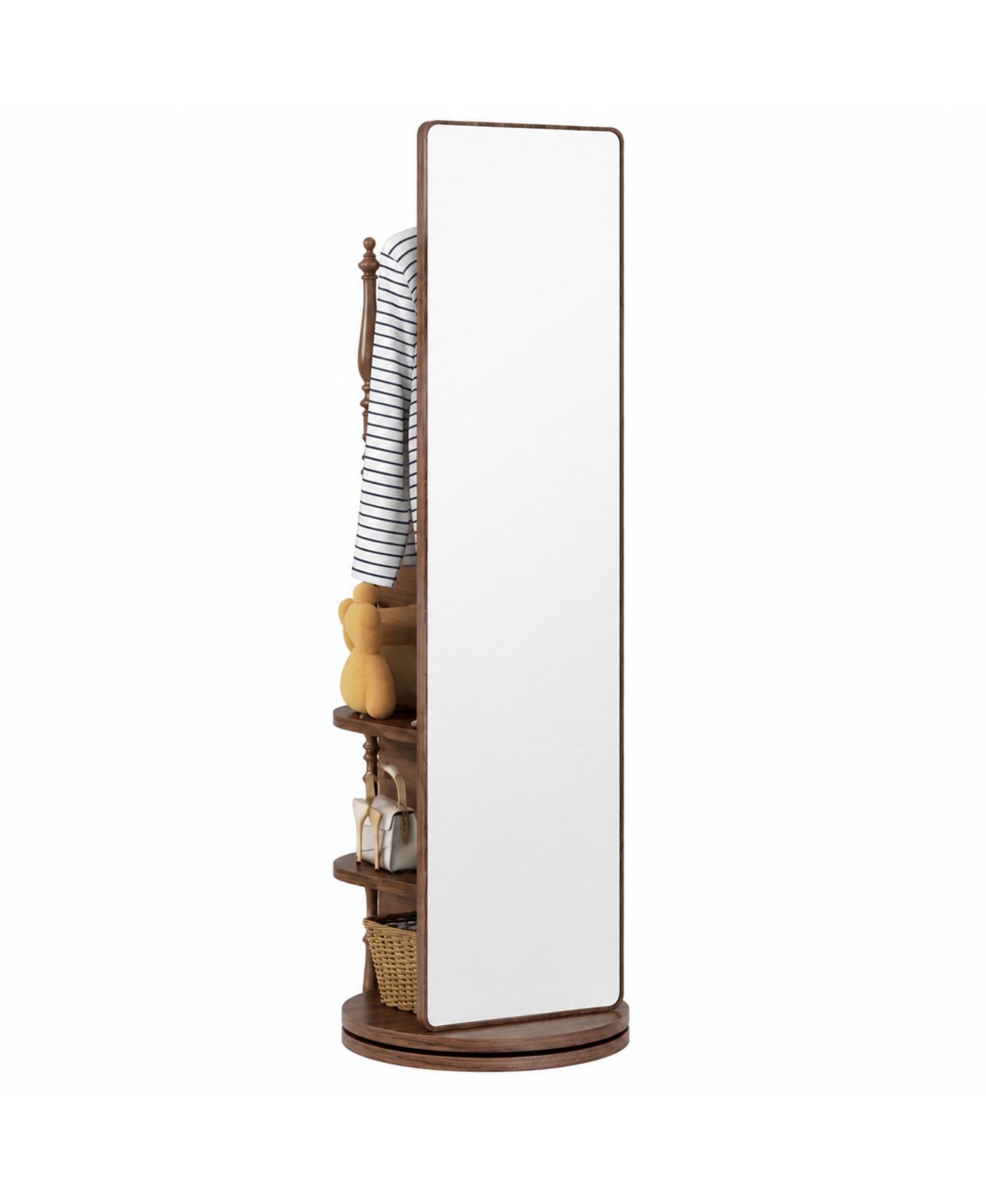 Click here for Phying walnut 360degree(s) rotating full-length mi... prices