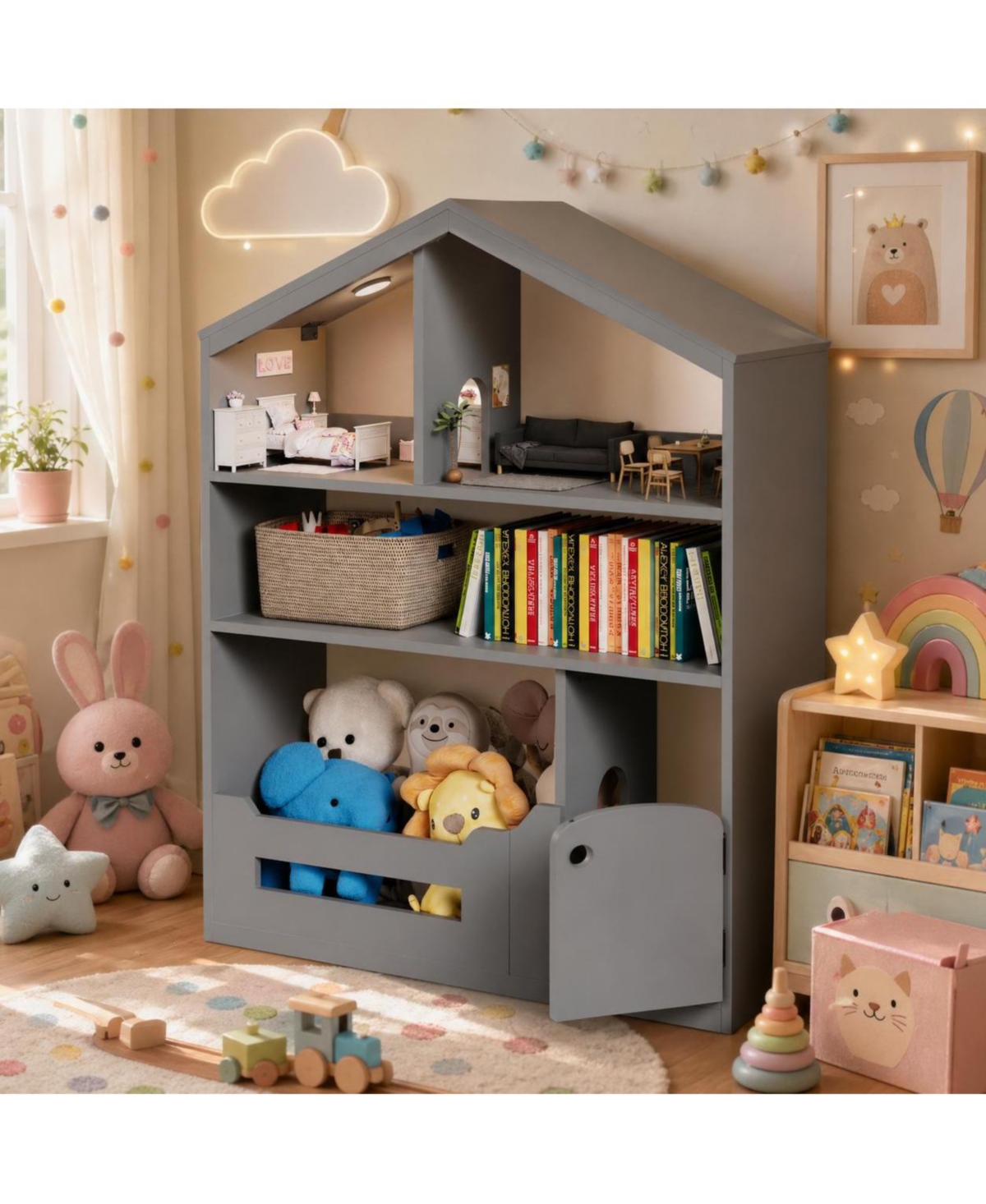 Click here for homfan 3-Tier Kids Bookshelf and Toy Storage with... prices