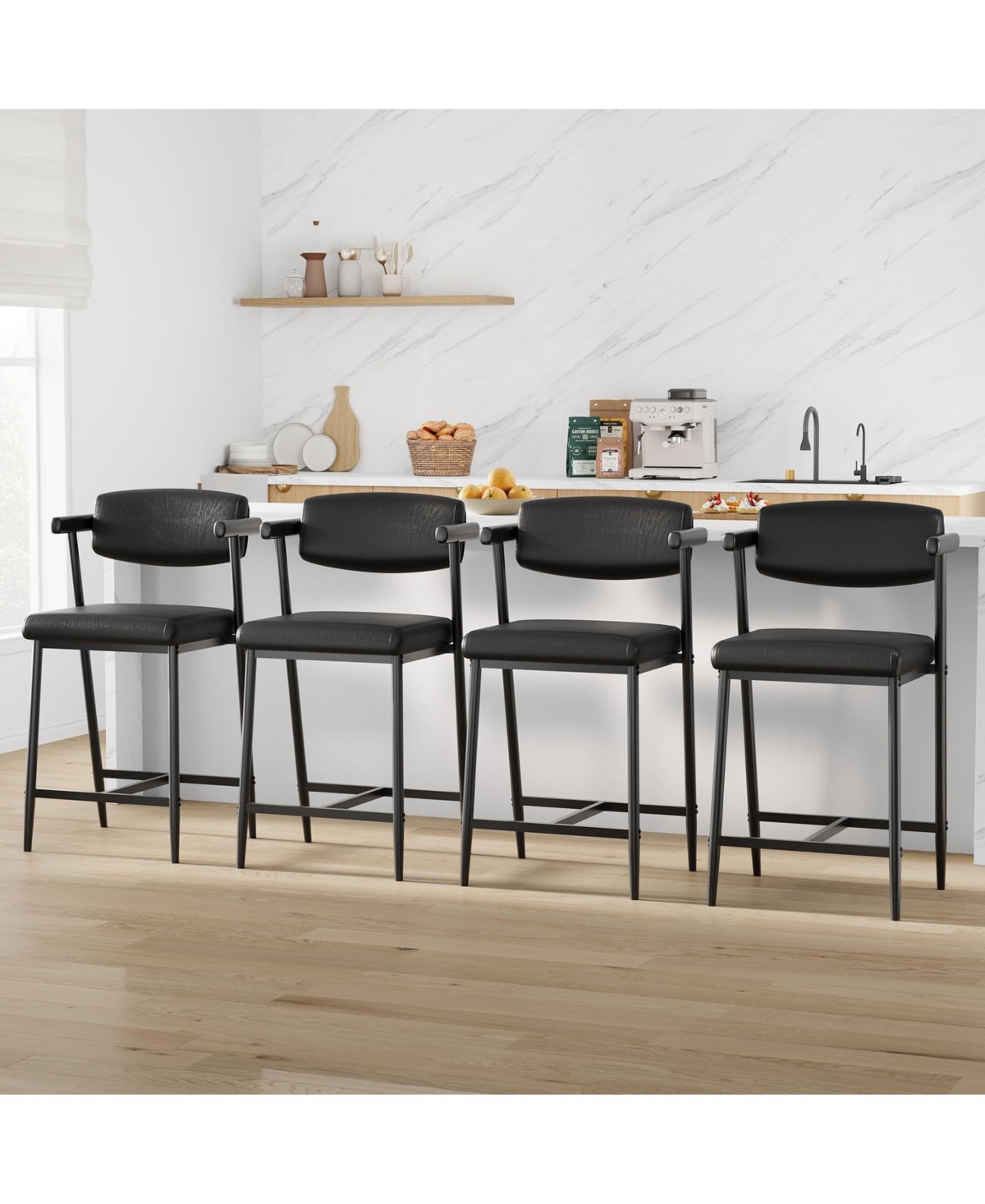 Click here for homfan 4 Set of Modern 26-Inch Counter Height Bar... prices