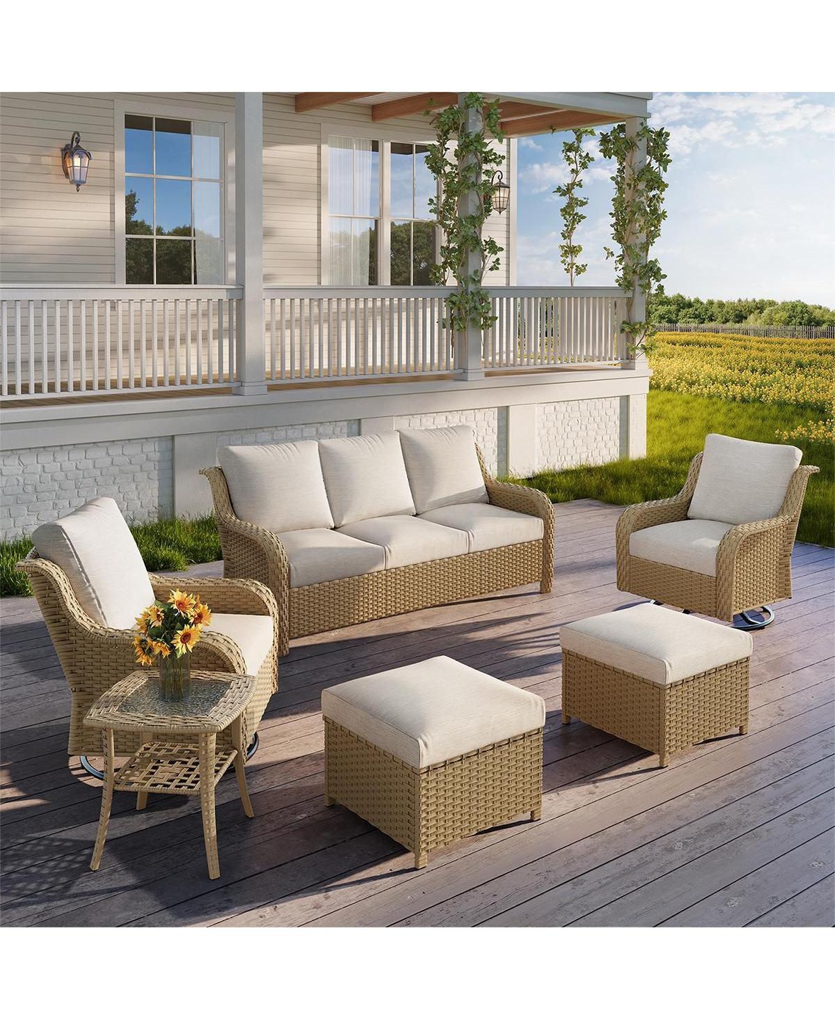 Click here for Streamdale Furniture 6-Piece All-Weather Wicker Pa... prices