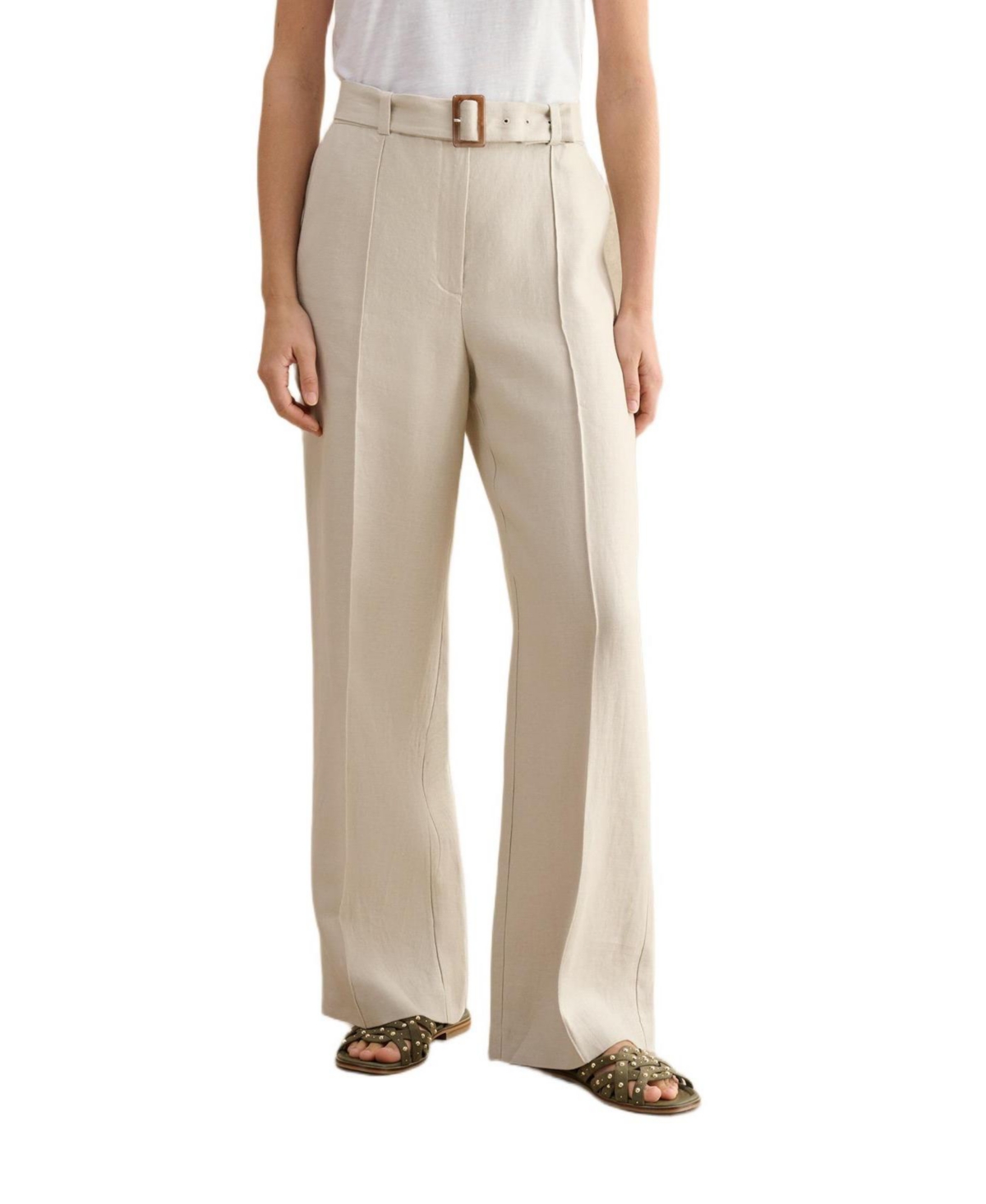 Click here for Hobbs London Womens Zainah High Waisted Wide Leg T... prices