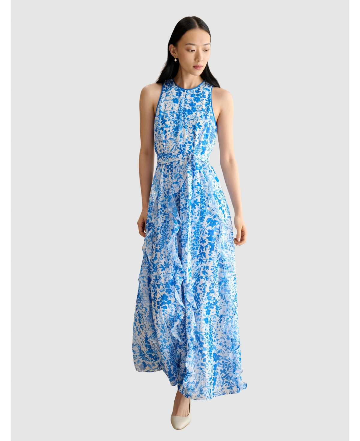 Click here for Hobbs London Womens Taryn Floral Ruffle Maxi Dress... prices