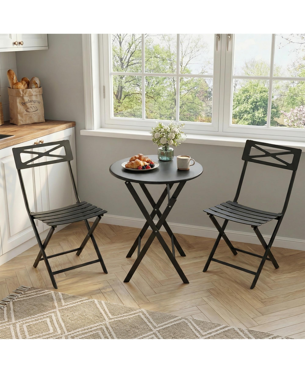 Click here for homfan 3-Piece Bistro Set  Outdoor/Indoor Folding... prices