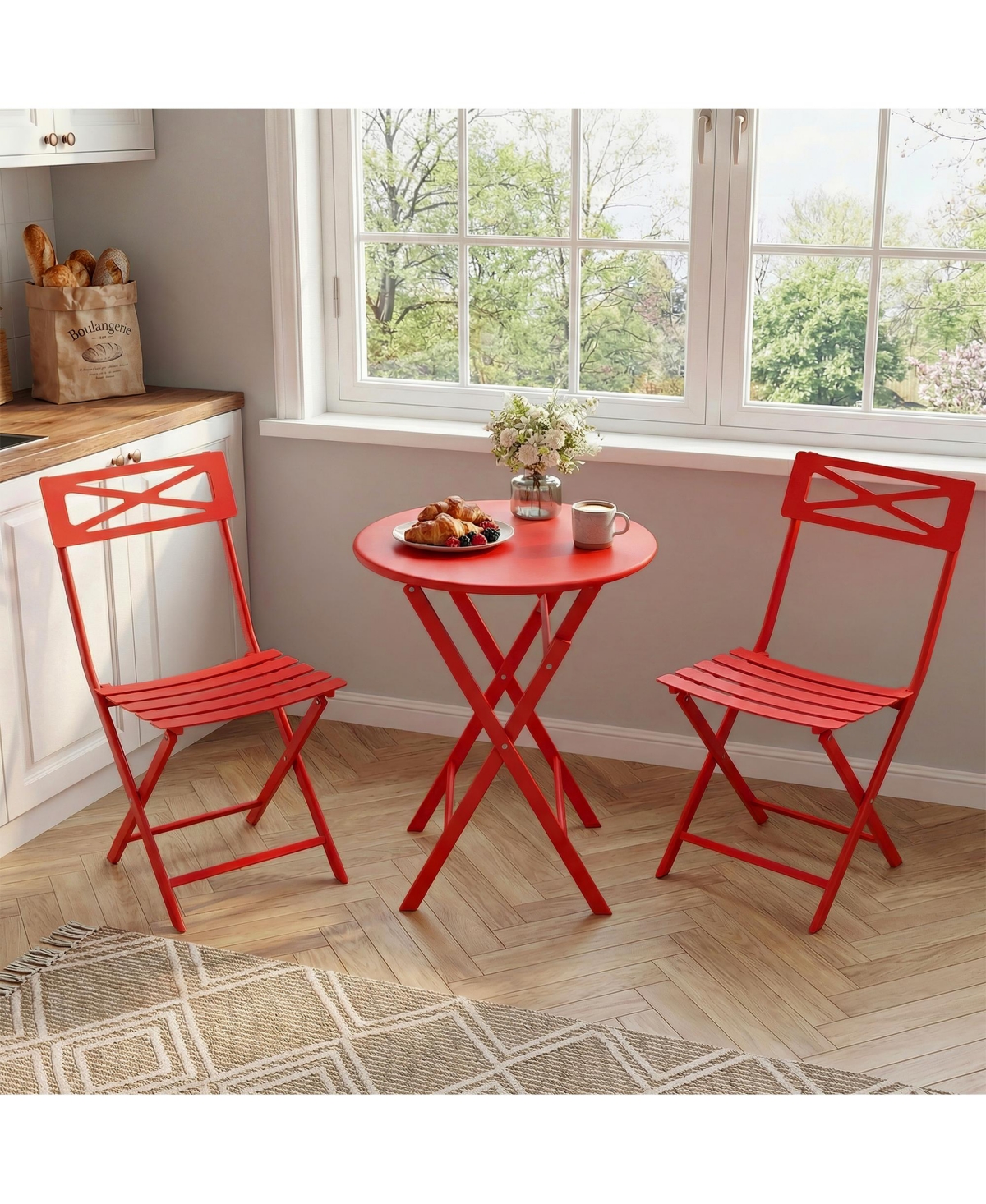 Click here for homfan 3-Piece Bistro Set  Outdoor/Indoor Folding... prices