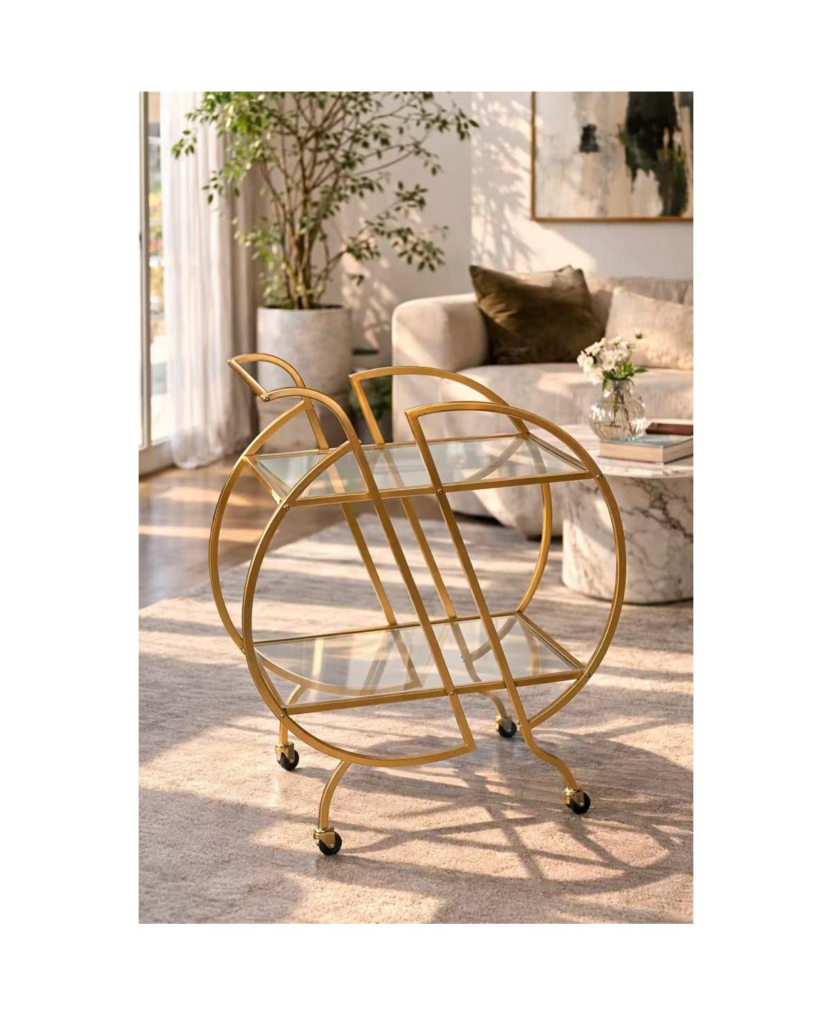 Click here for Streamdale Furniture Rolling Bar Cart with 2 Mirro... prices