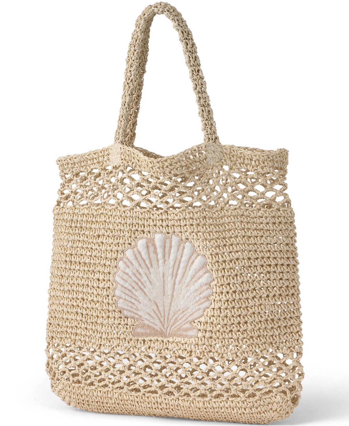 Click here for Lands End Novelty Openweave Straw Bag - Shell/natu... prices