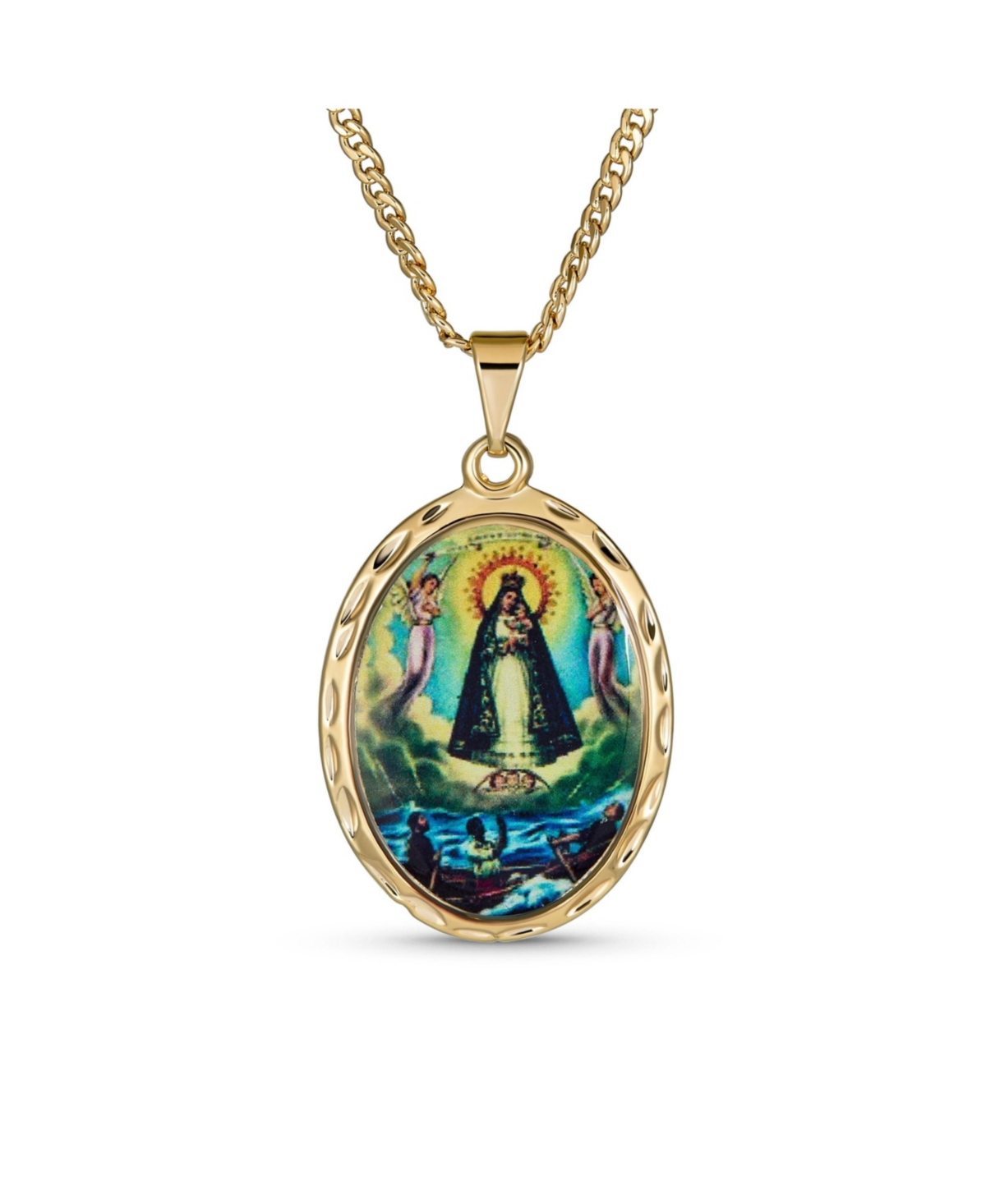 Click here for Bling Jewelry Religious Medal Oval Medallion Mothe... prices