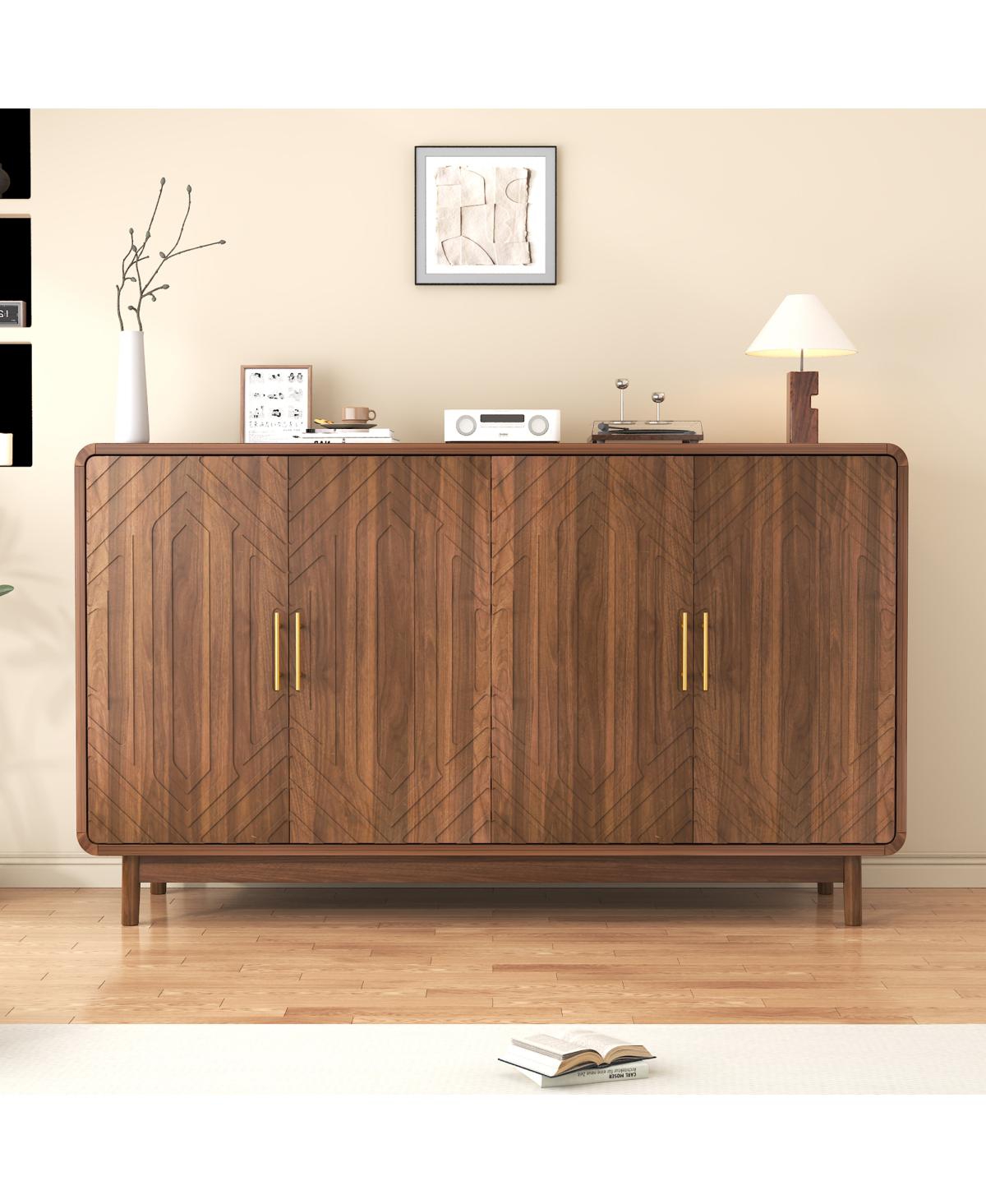 Click here for Streamdale Furniture 4-Door Carved Sideboard Buffe... prices