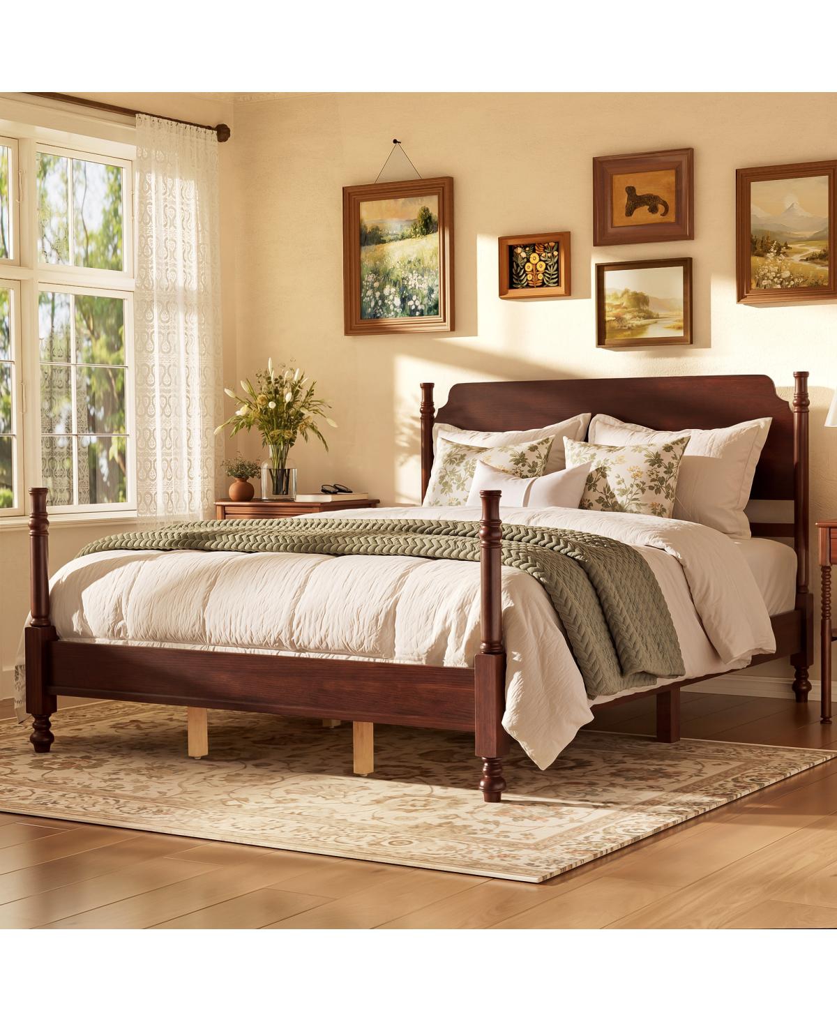 Click here for Streamdale Furniture Vintage Wood Queen Spindle Be... prices