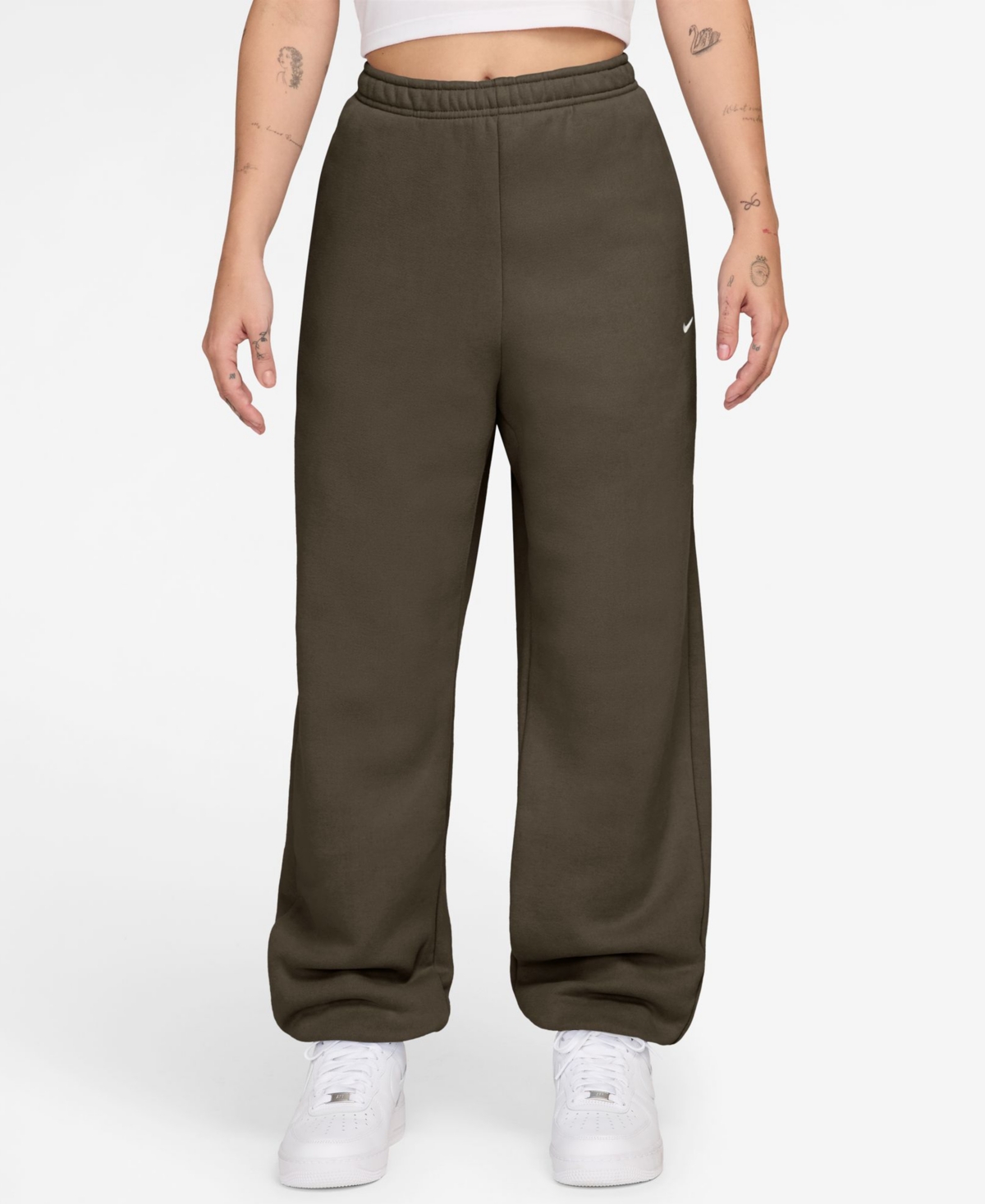 Click here for Nike Studio Fleece Womens High-Waisted Pants - Dar... prices