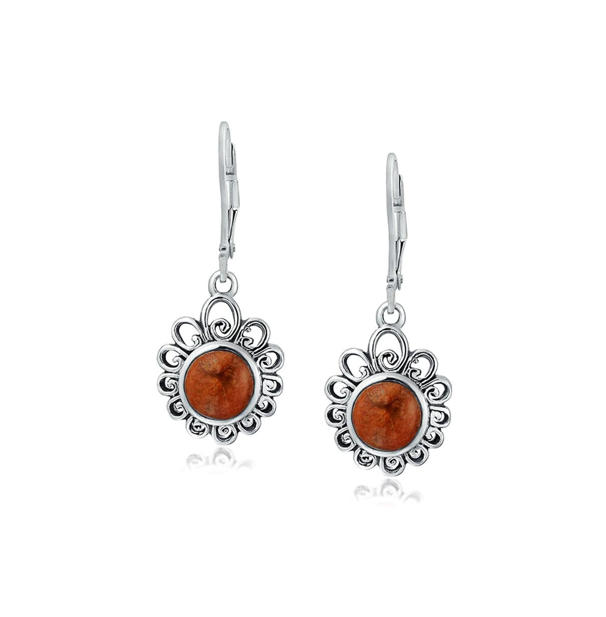 Click here for Bling Jewelry Bali Style Round Flower Orange Red C... prices