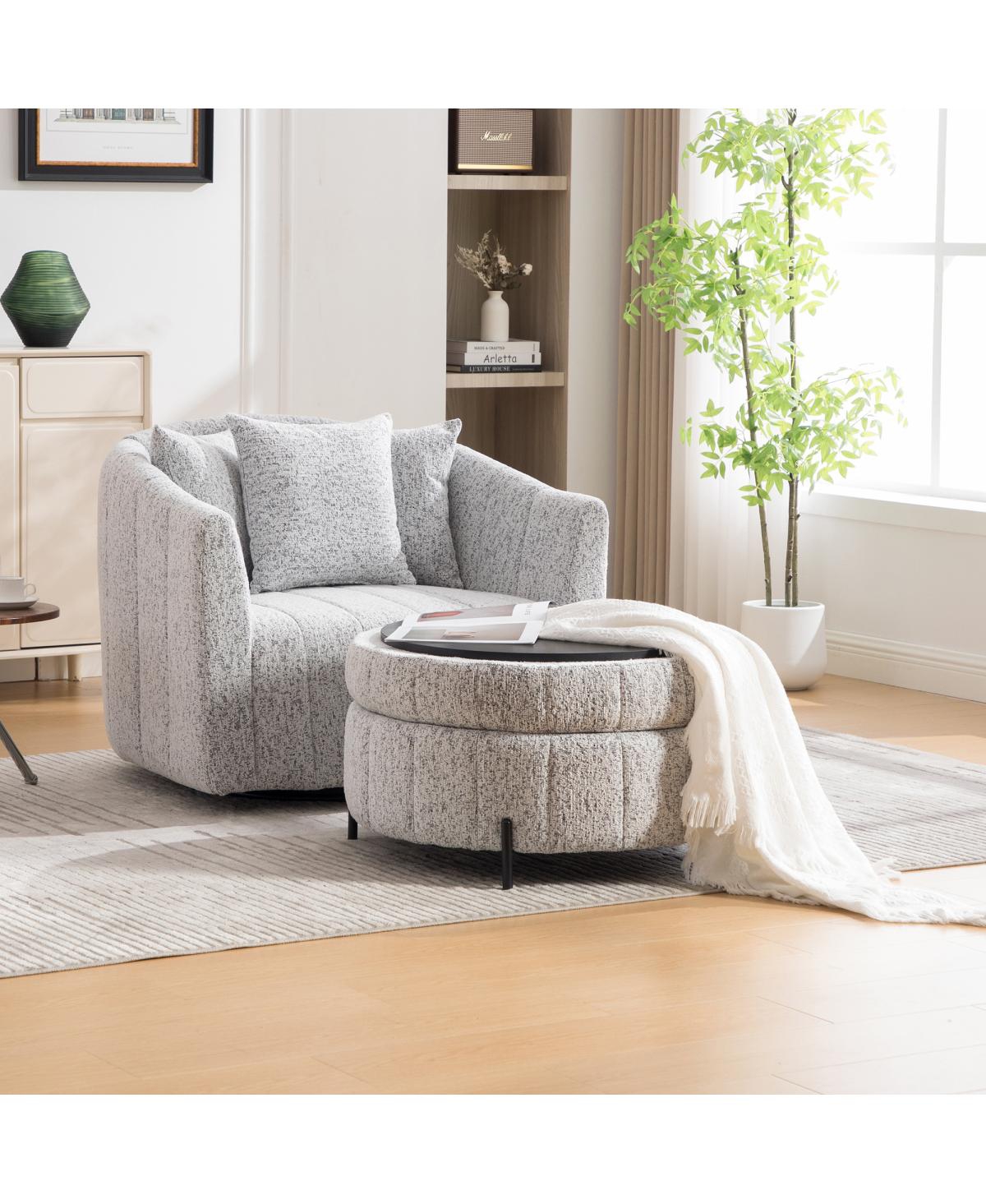 Click here for Streamdale Furniture Swivel Barrel Chair and Half... prices
