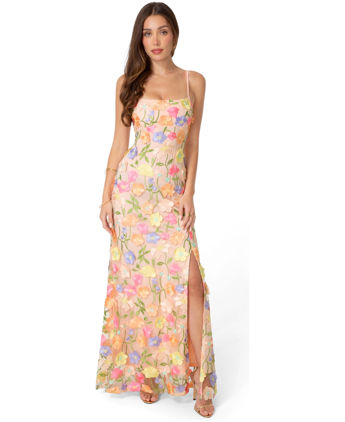 Click here for Bebe Womens Floral Embroidery Bodycon Maxi Dress -... prices