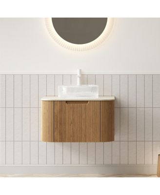 Click here for Sillysis Wall Mounted Bathroom Vanity With Crystal... prices