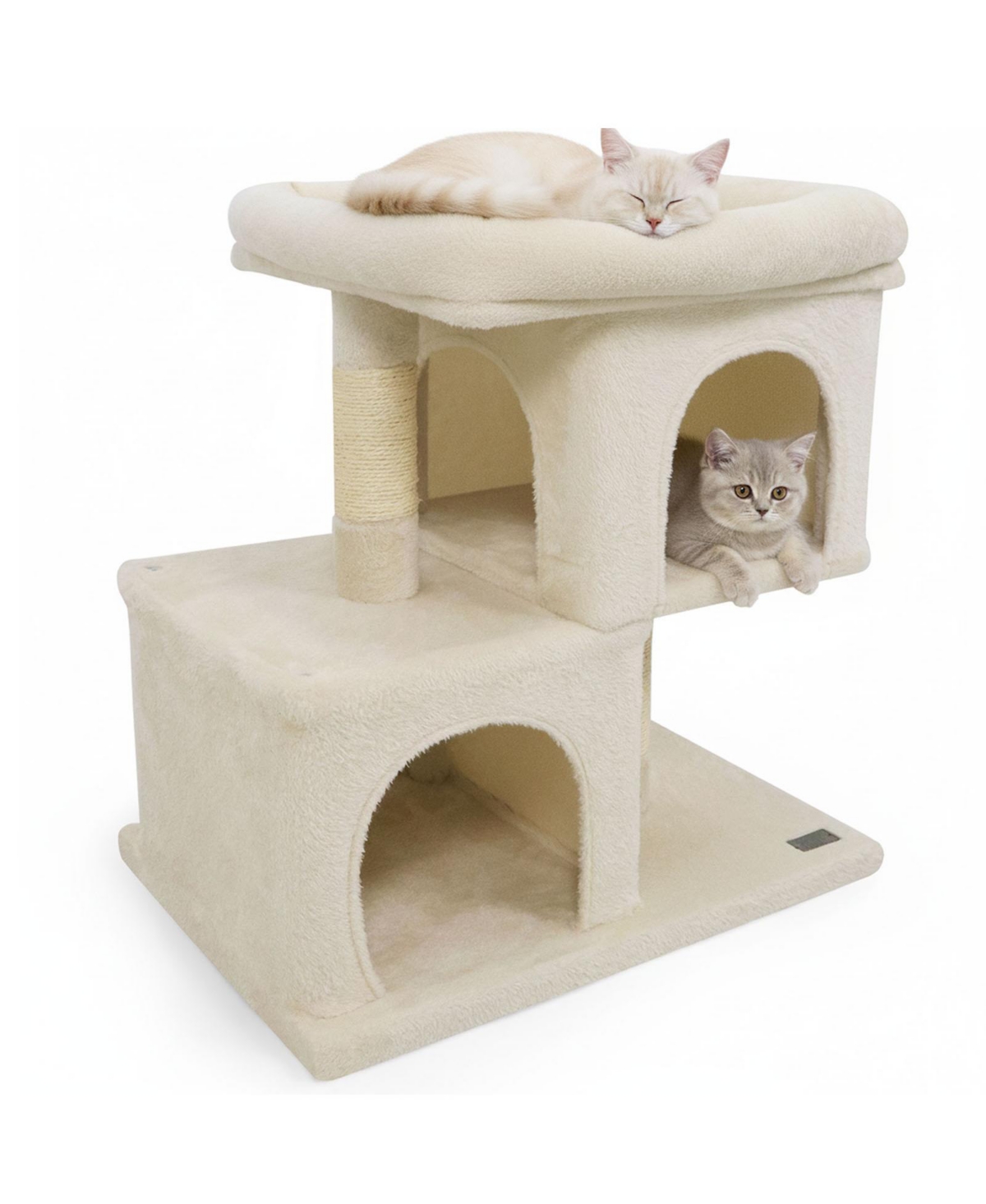 Click here for Gymax 25.5 Cat Tree with 2 Large Condo Padded Top... prices