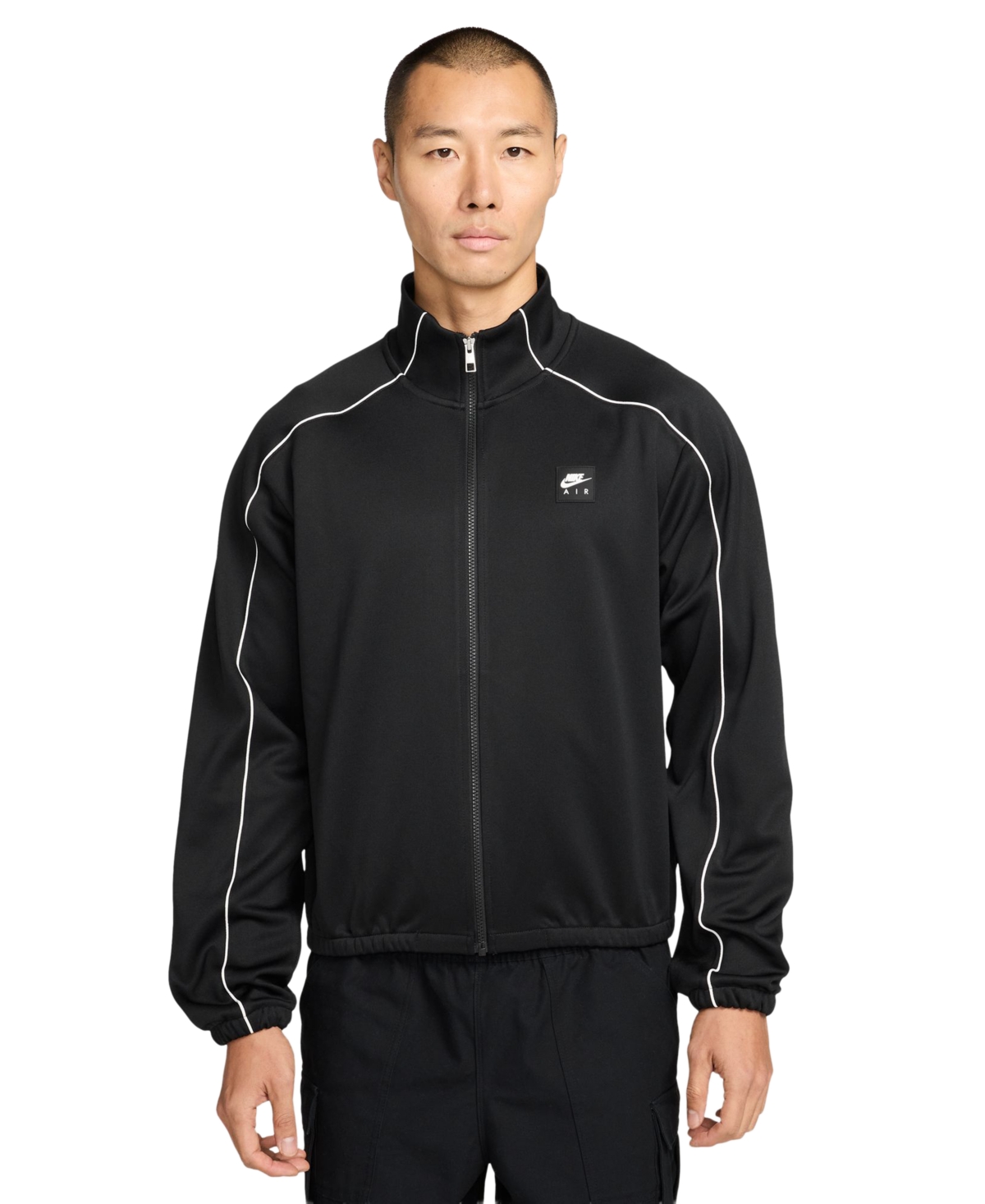 Click here for Nike Mens Air Knit Front-Zip Jacket - Black prices