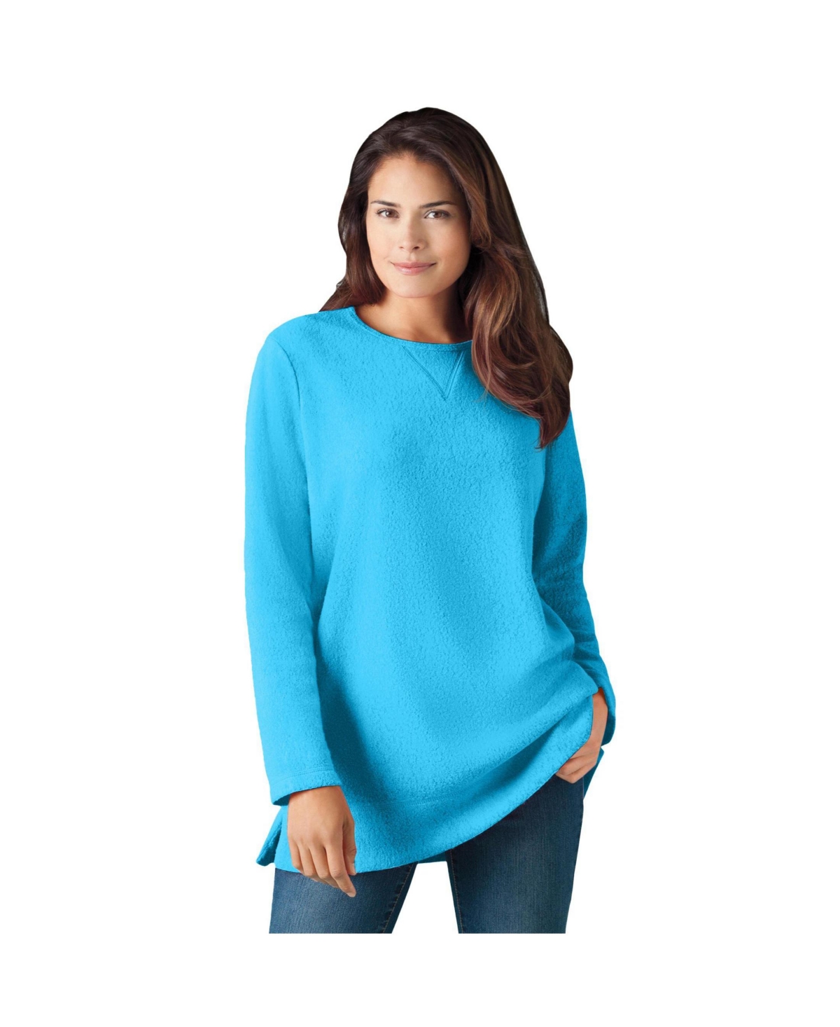 Click here for Woman Within Womens Within Sherpa Sweatshirt - Par... prices