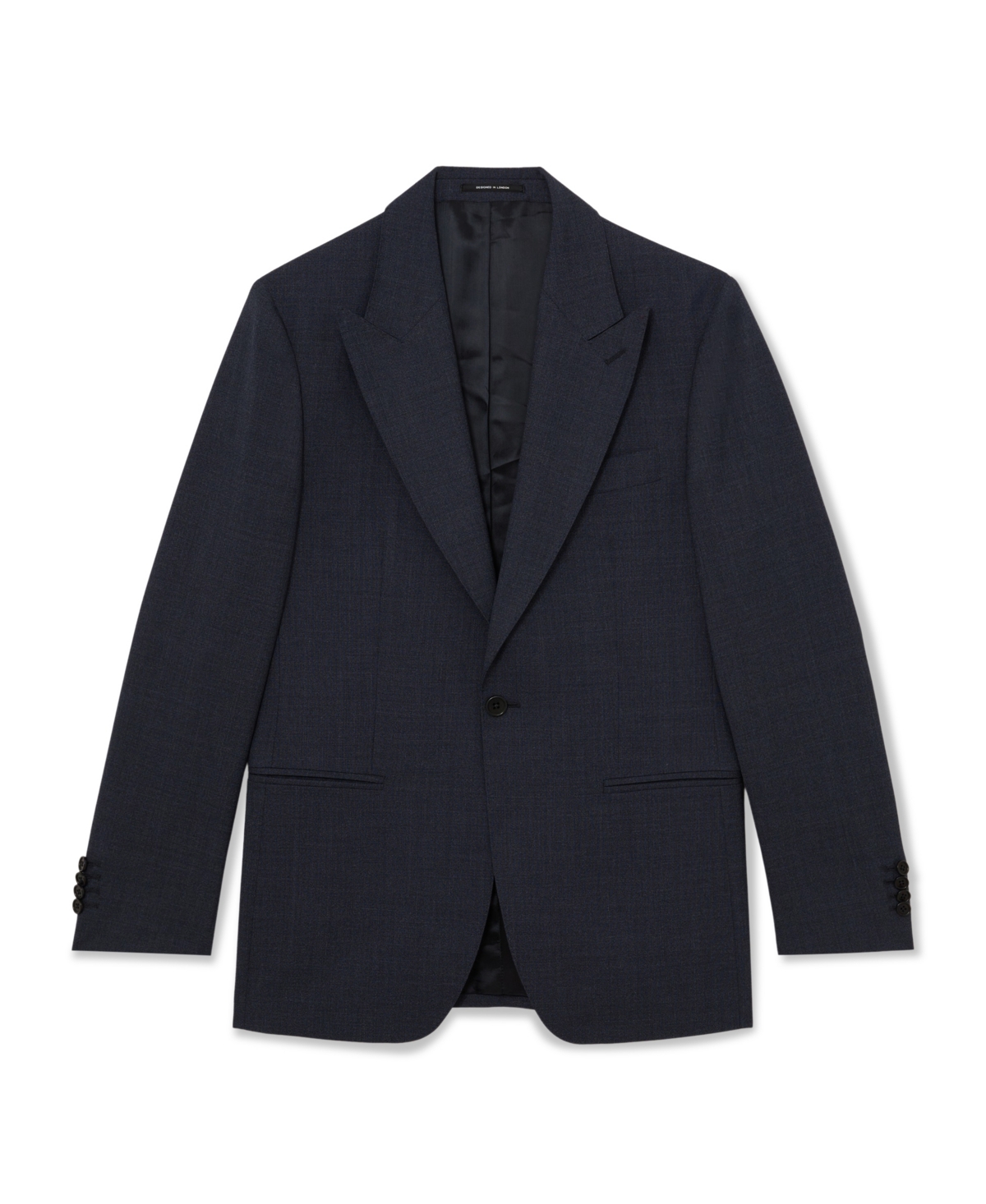 Click here for Reiss Mens Fiber Tailored-Fit Wool Textured Single... prices