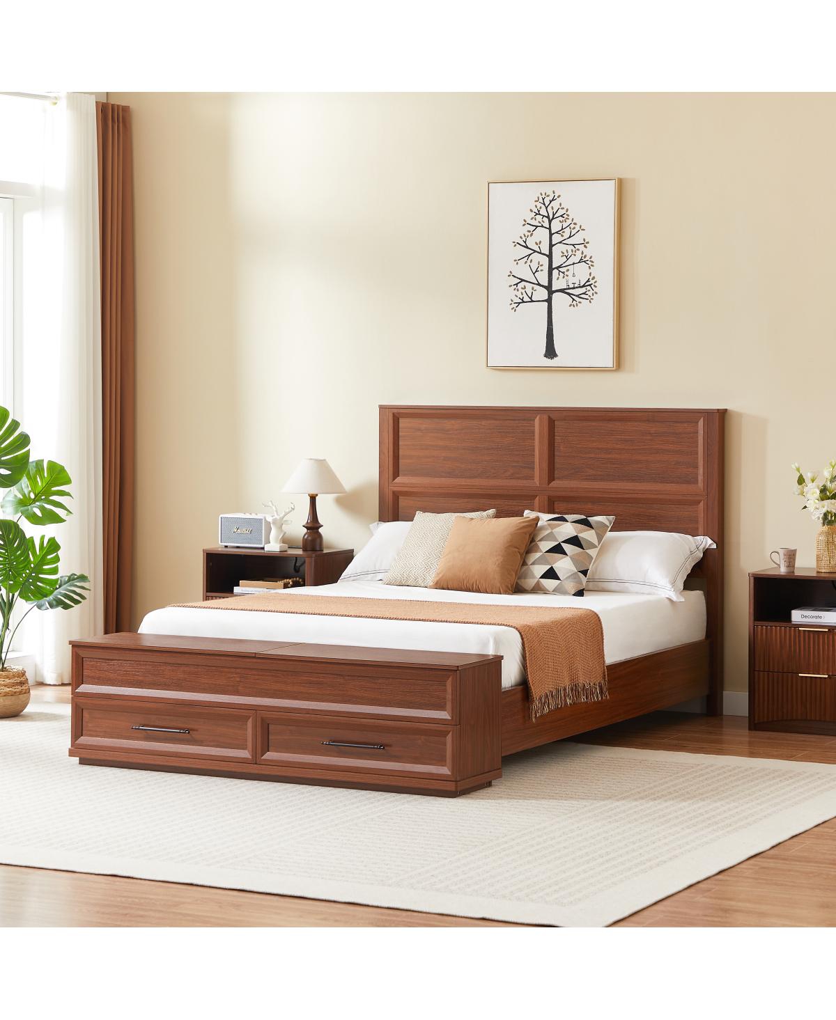 Click here for Streamdale Furniture Queen Bed with 3D Geometric H... prices