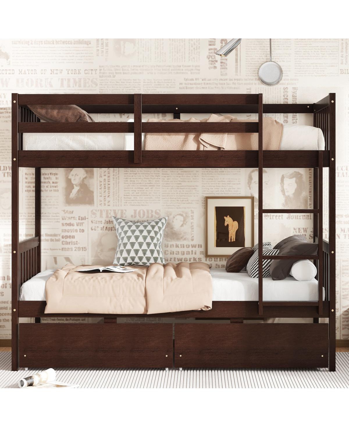 Click here for Streamdale Furniture Twin Over Twin Rubber Wood Bu... prices
