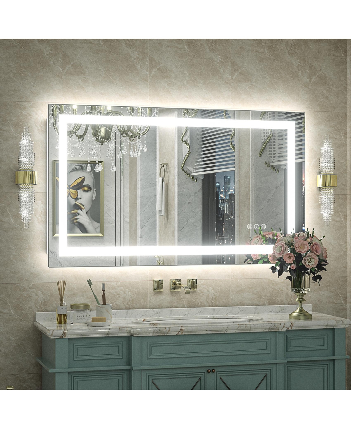 Click here for Apmir 24 x 40 Super Bright Front and Back Led Ligh... prices