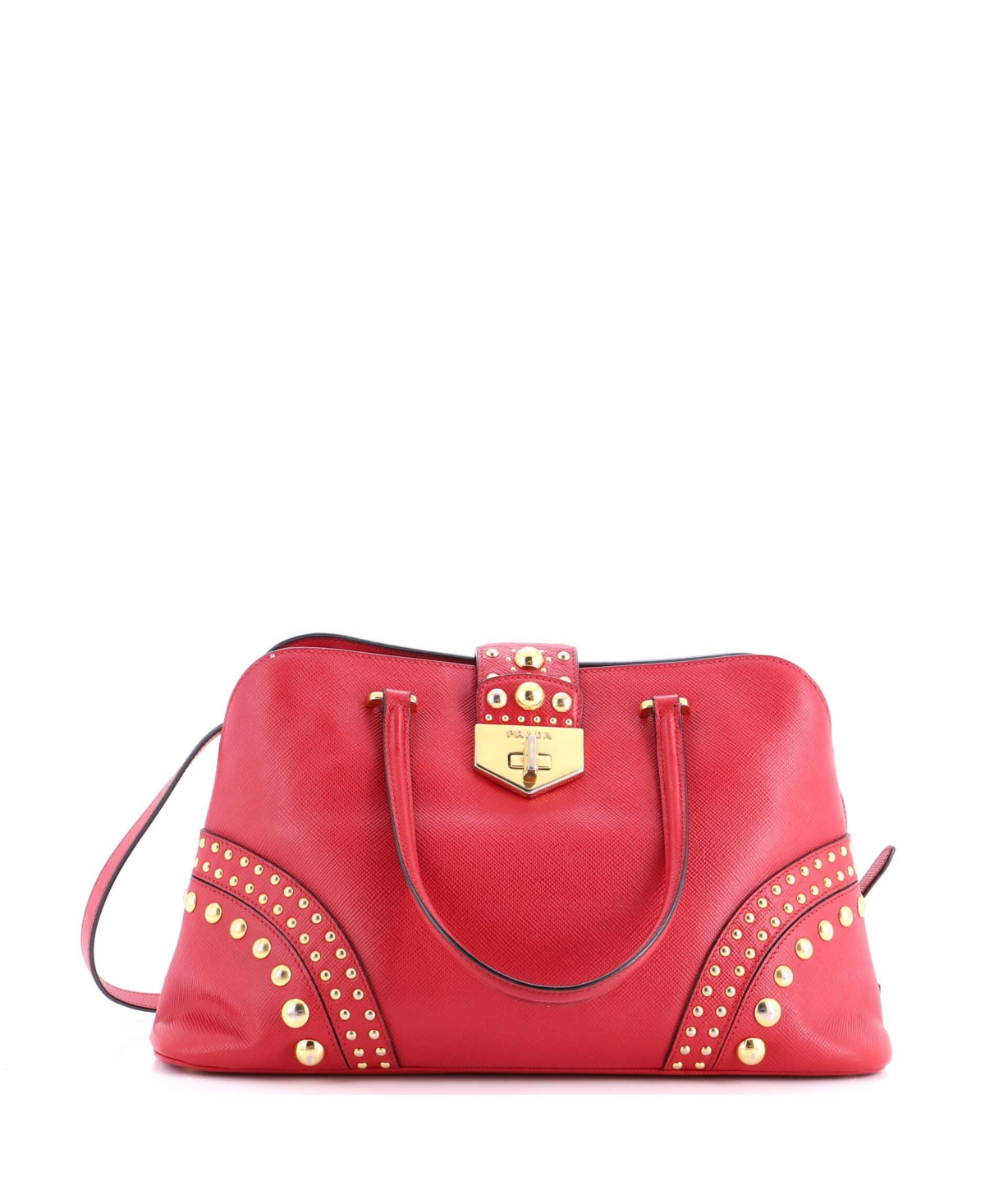 Click here for Pre-Owned Prada Medium Convertible Turnlock Dome S... prices