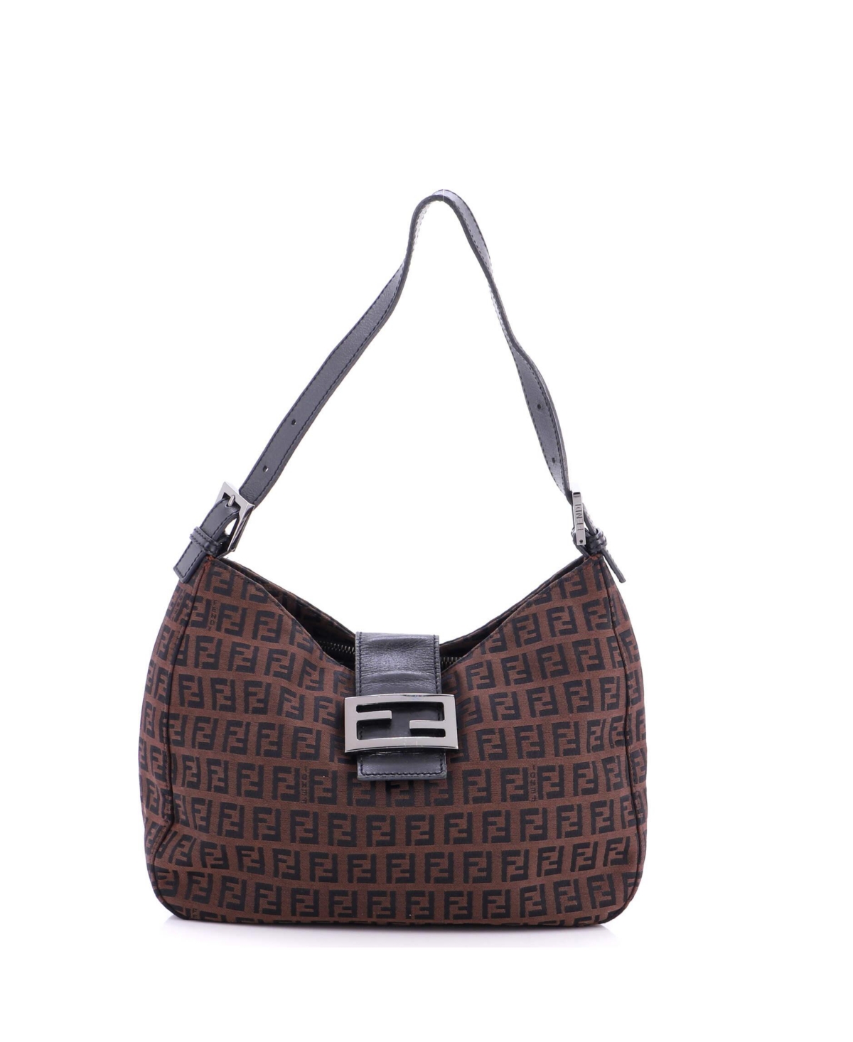 Click here for Pre-Owned Fendi Mini Baguette Bag Zucca Canvas - B... prices