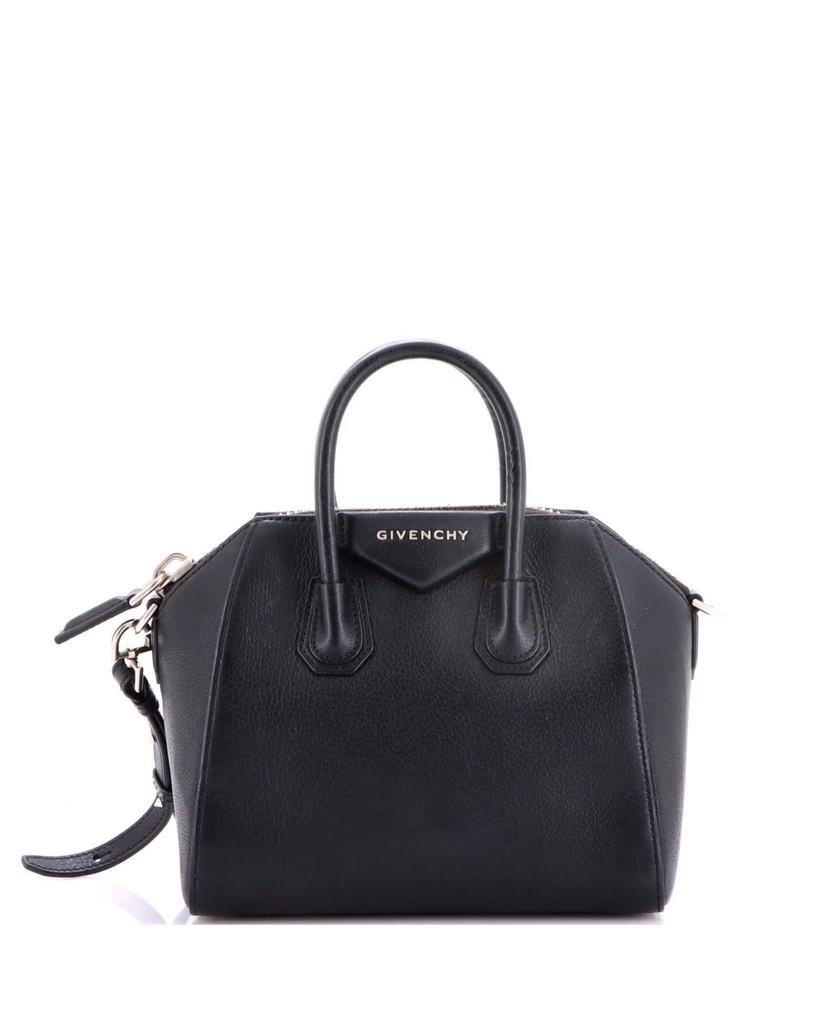 Click here for Pre-Owned Givenchy Mini Antigona Bag Leather - Bla... prices