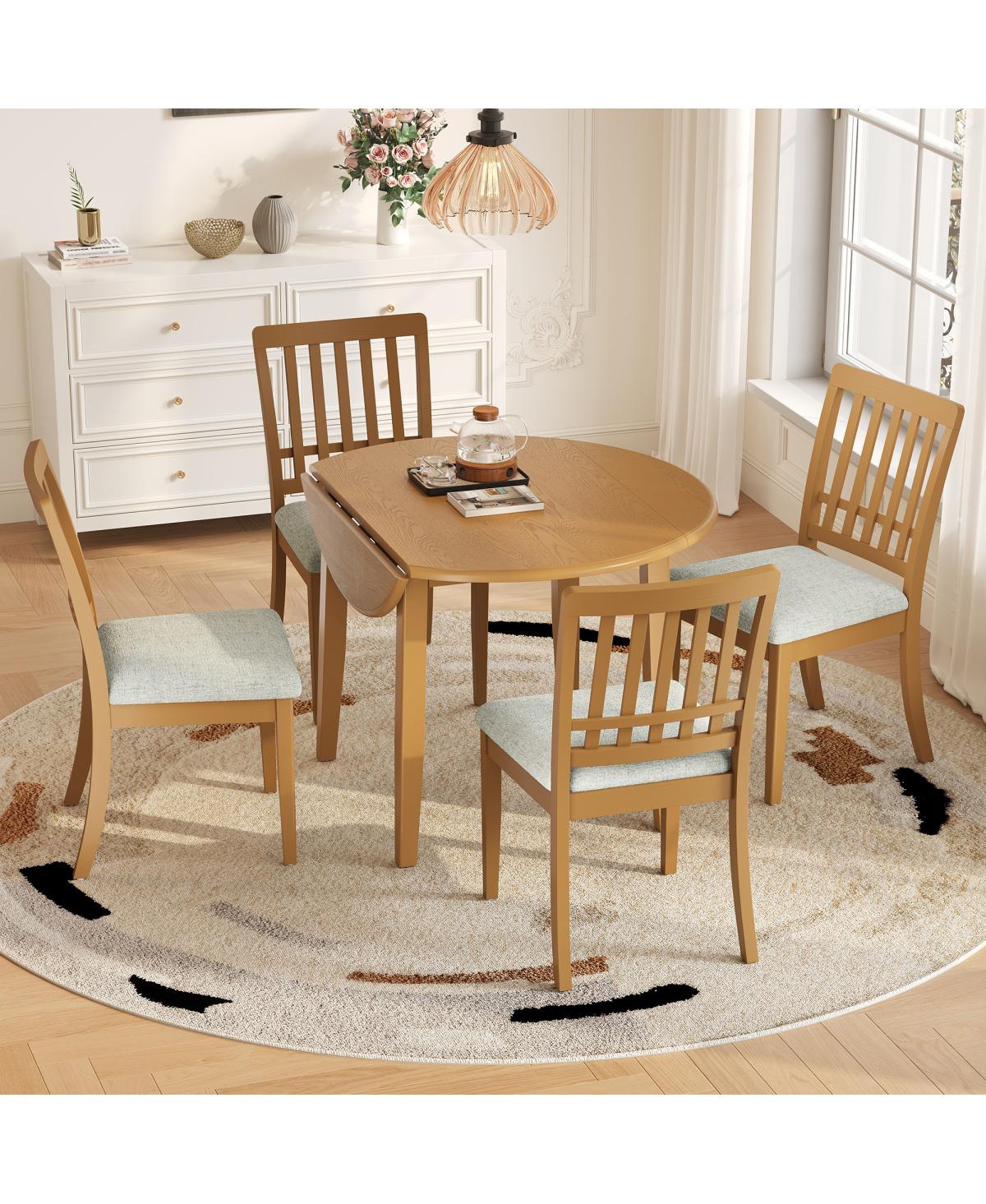 Click here for Streamdale Furniture 5- Piece Round Dining Set  Wo... prices