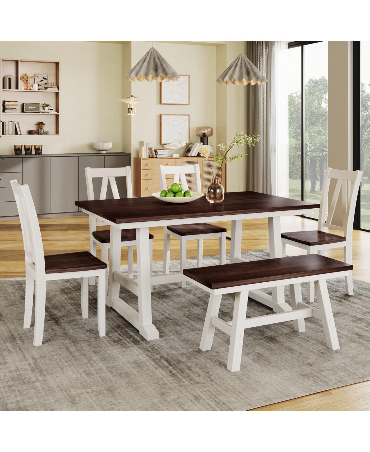 Click here for Streamdale Furniture Farmhouse 6-Piece Dining Set... prices