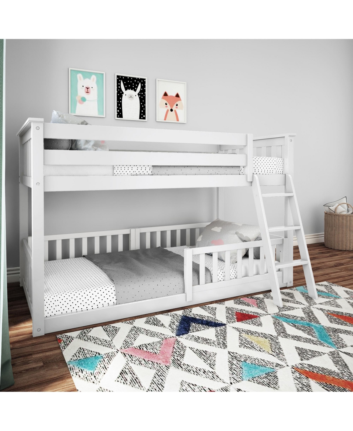 Click here for Max & Lily Twin over Twin Low Bunk with Single Gua... prices