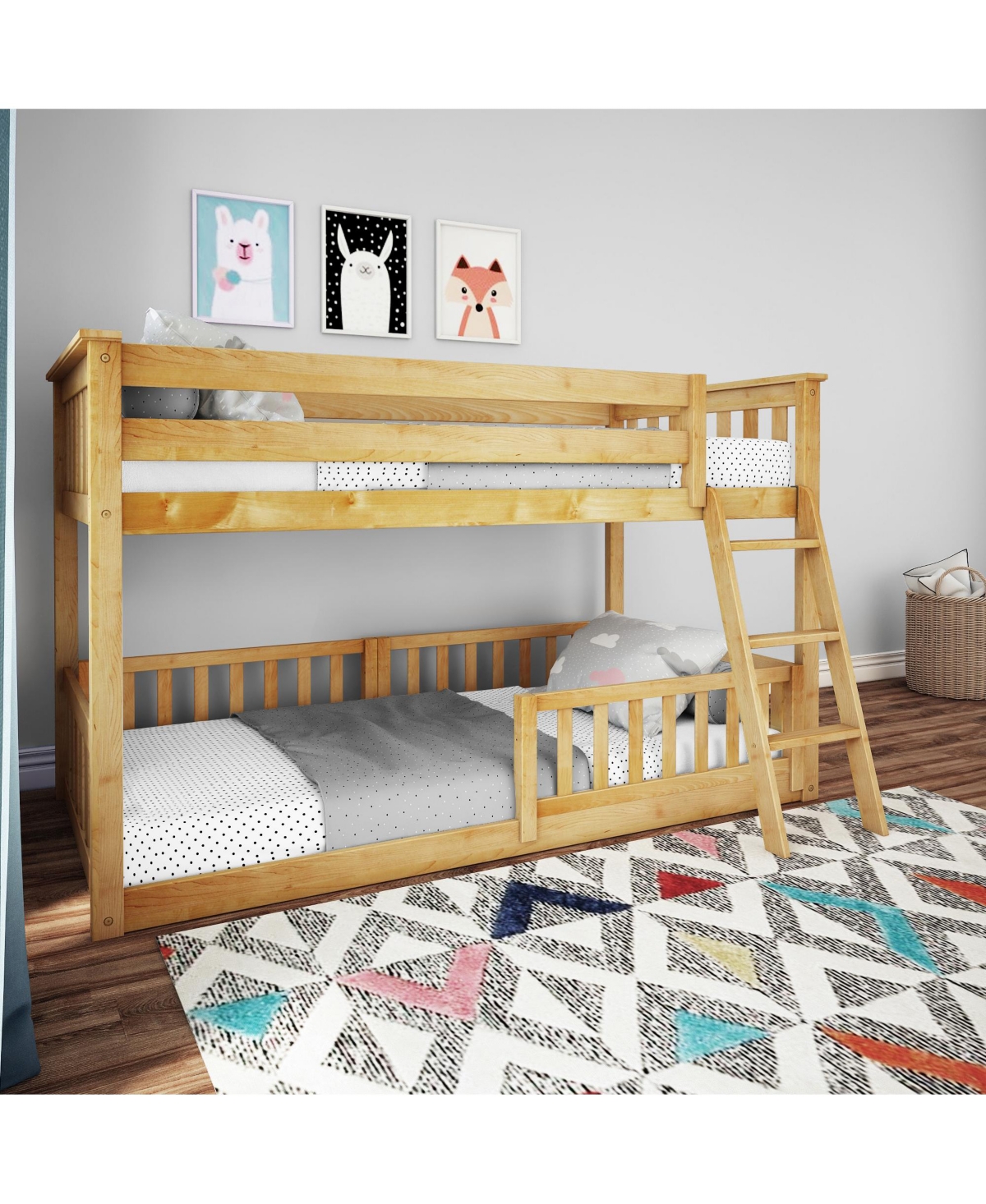 Click here for Max & Lily Twin over Twin Low Bunk with Single Gua... prices