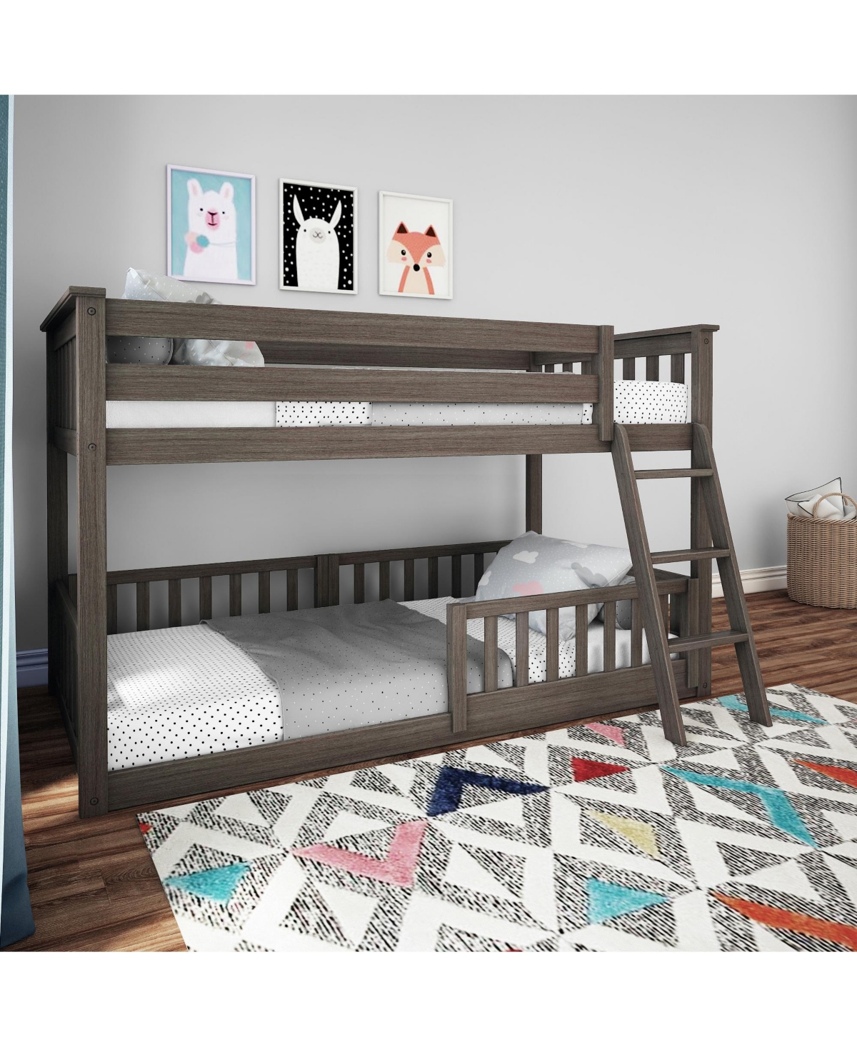 Click here for Max & Lily Twin over Twin Low Bunk with Single Gua... prices