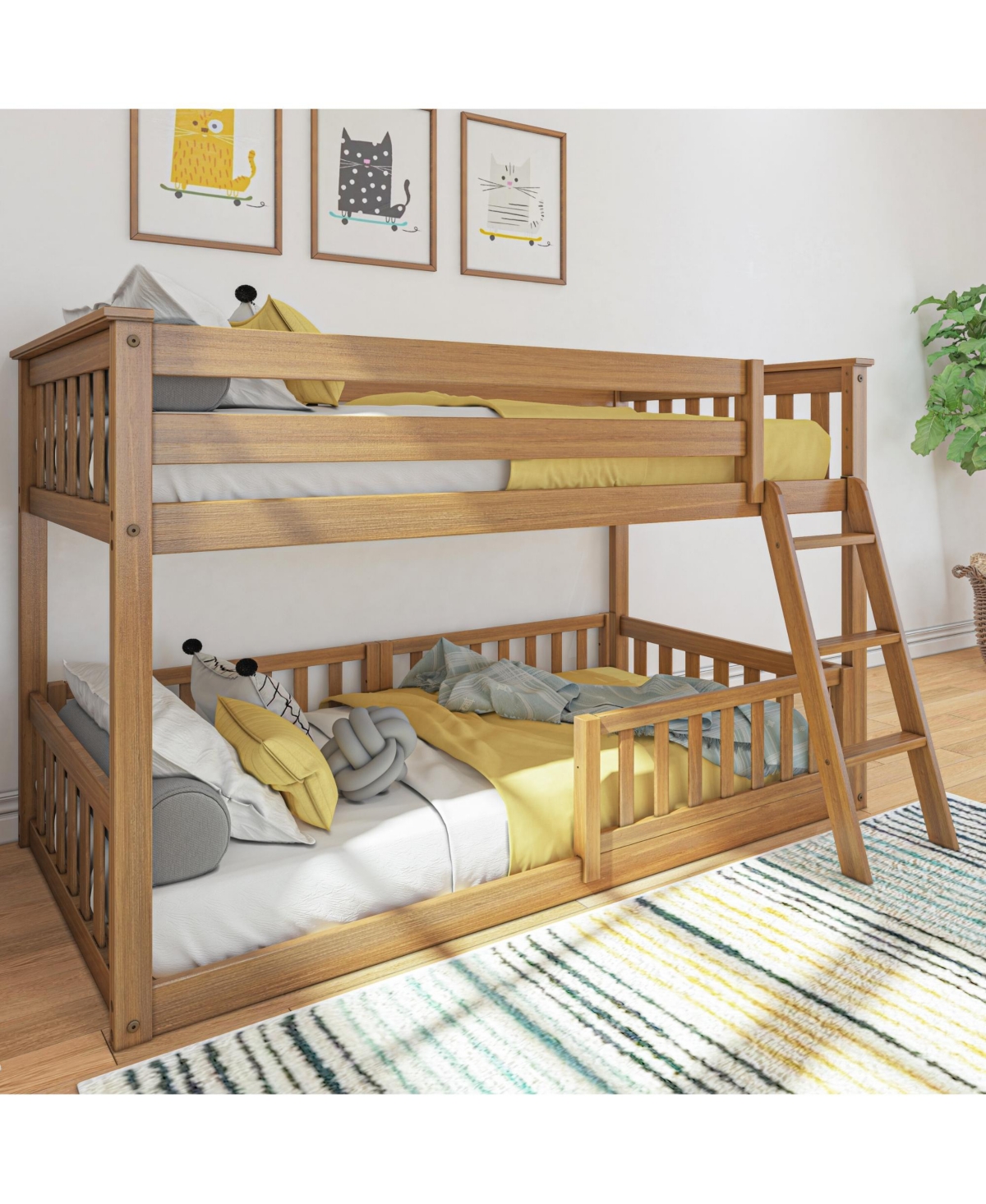 Click here for Max & Lily Twin over Twin Low Bunk with Single Gua... prices