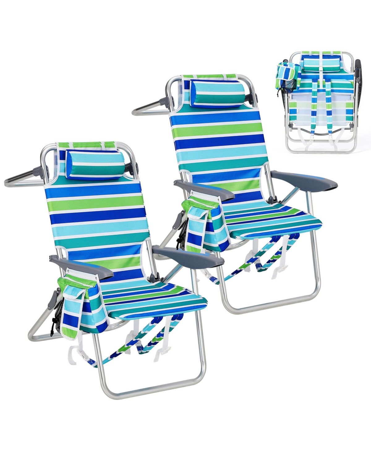 Click here for gaomon 2 Pack Portable High Backpack Beach Chair f... prices