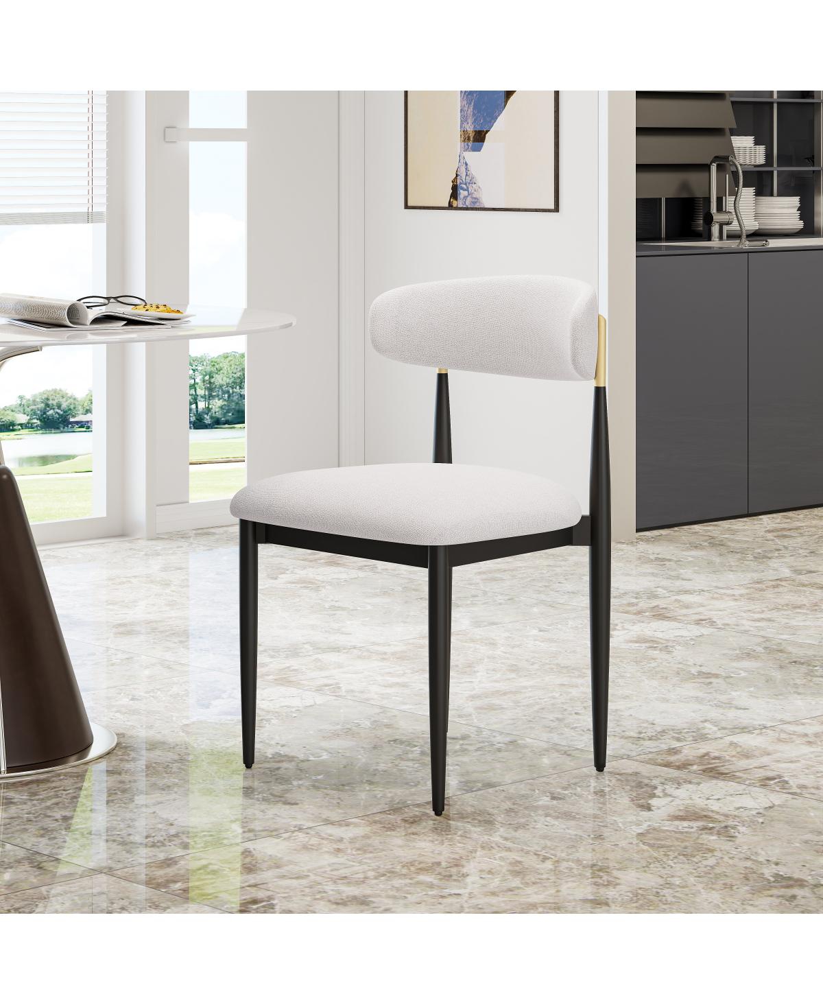 Click here for Streamdale Furniture Set of 2 Armless Chenille Din... prices